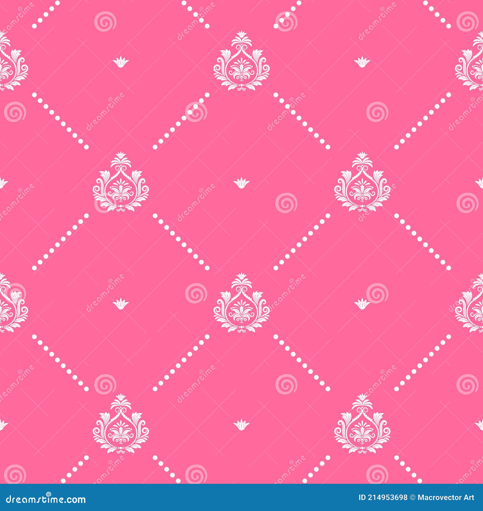 Seamless Pink Pattern Decor Stock Vector - Illustration of leaf ...