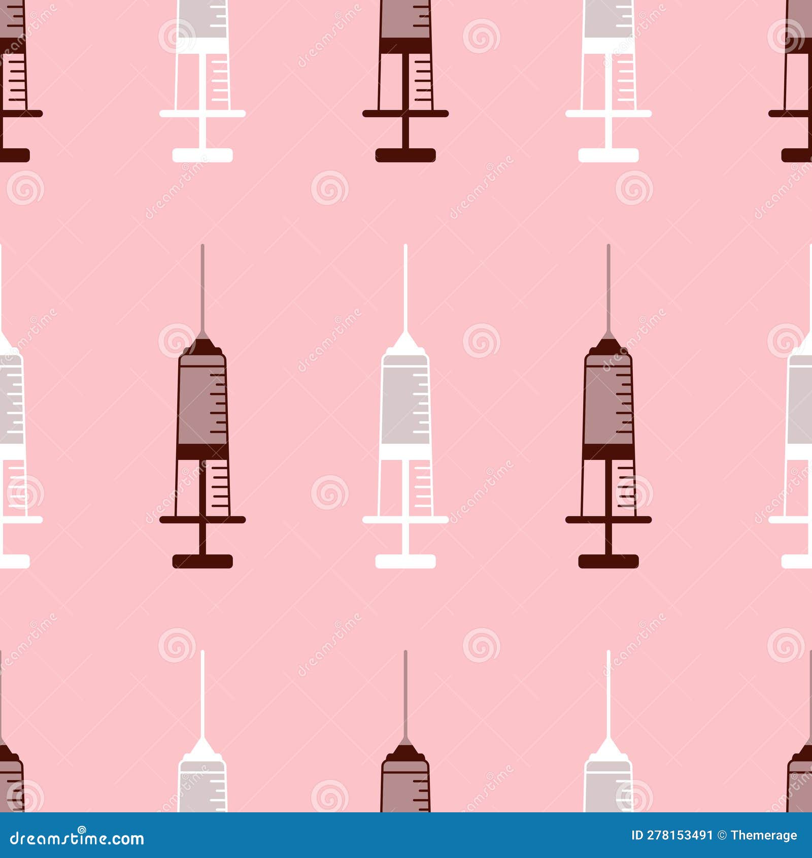Seamless Pink Pattern Medicine Syringes Vector in Illustation Stock ...