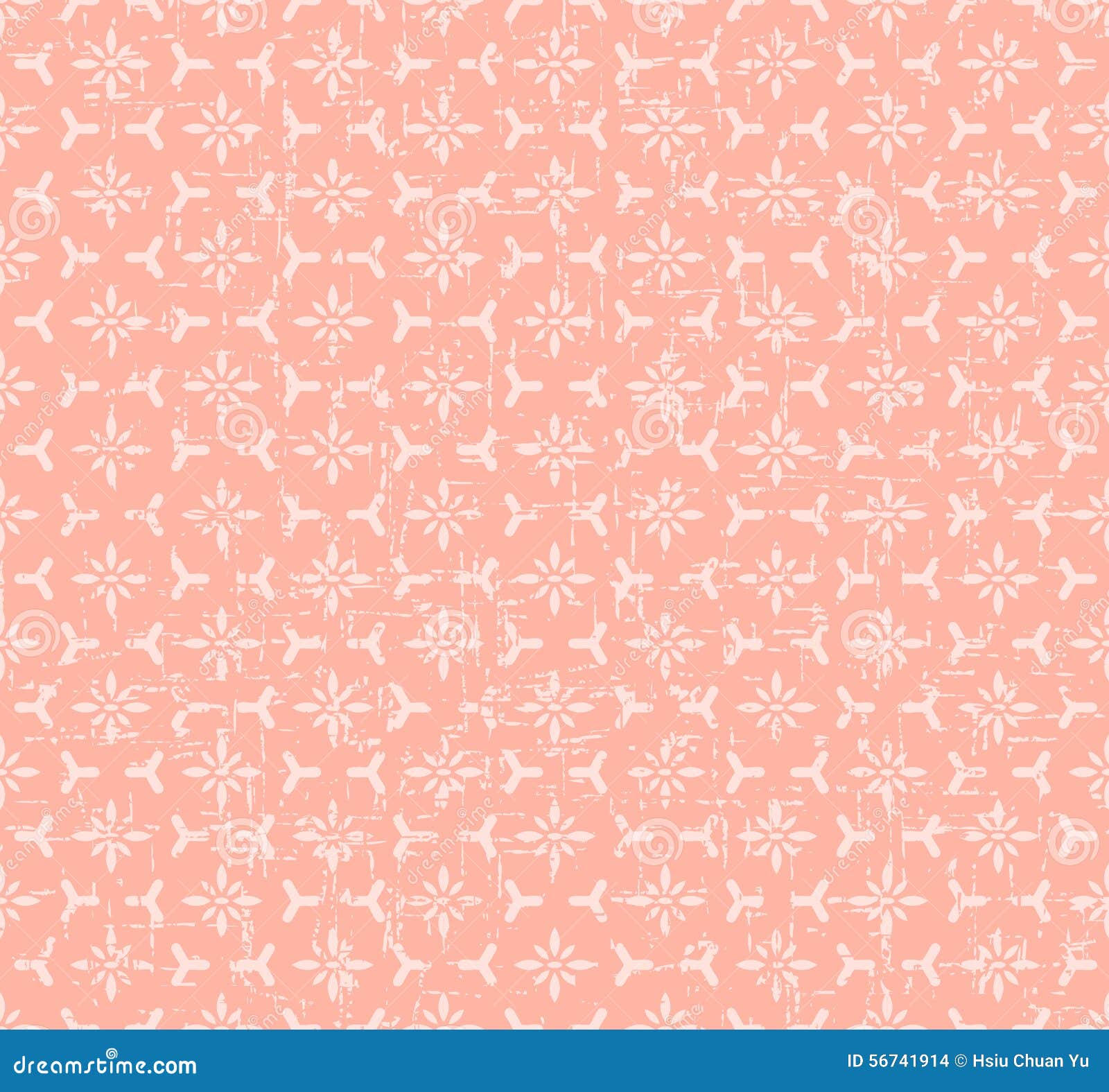 Seamless Pink Polygon Flower Pattern Background. Stock Vector ...