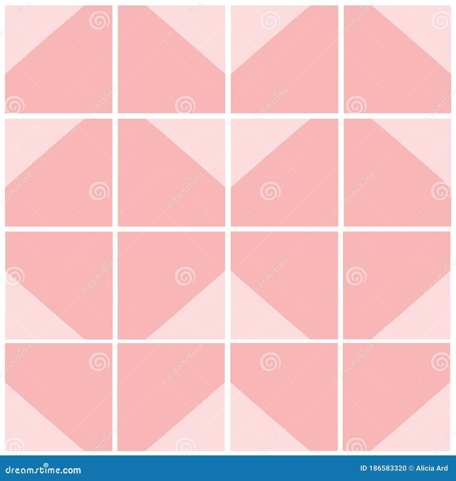 Seamless Pink Square Tile Geometric Pattern with Diagonal Lines Stock ...