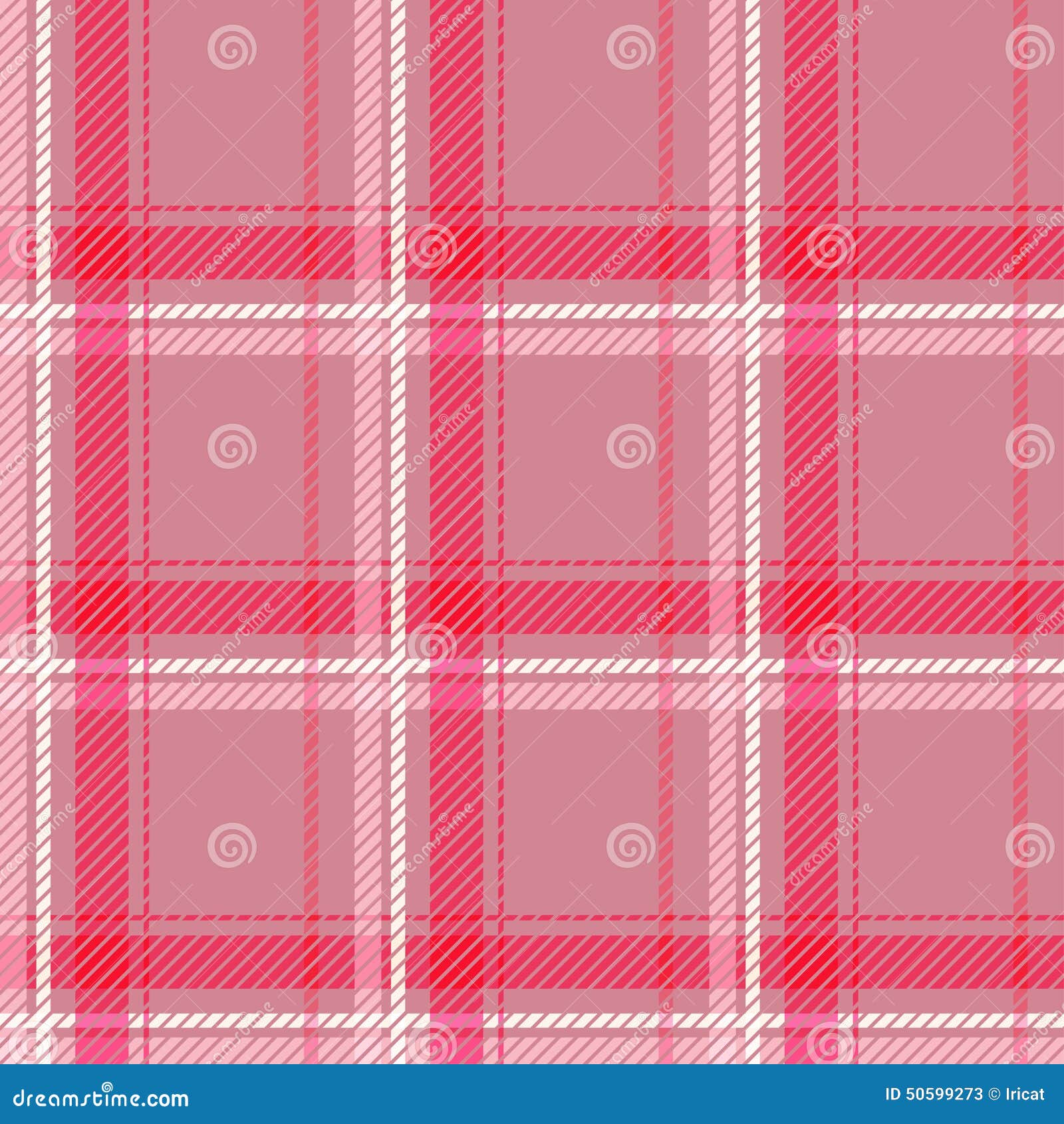 Seamless Pink Tartan Pattern Fabric. Stock Vector - Illustration of ...