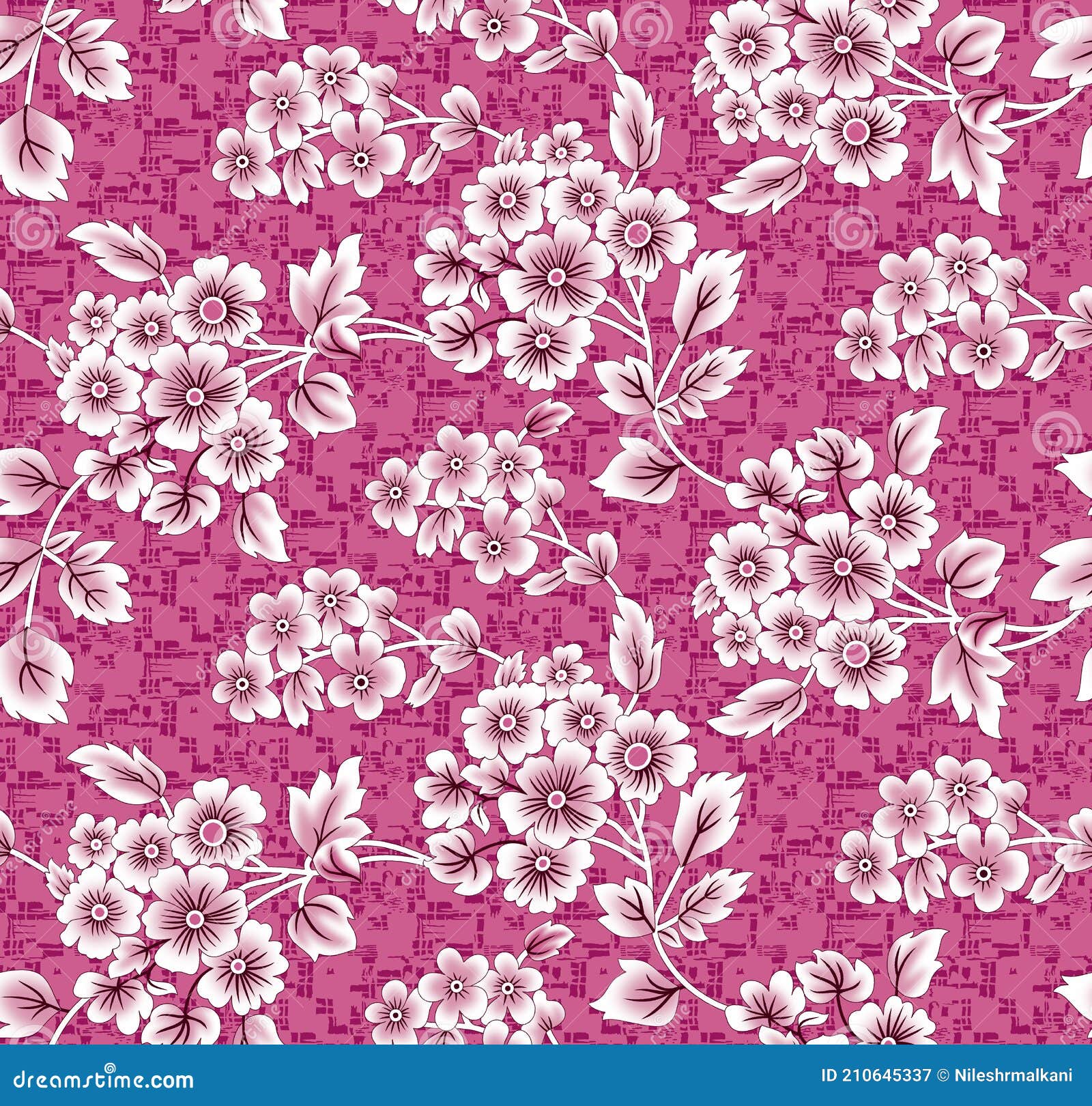 Seamless Pink Textile Fabric Pattern Design Stock Illustration ...