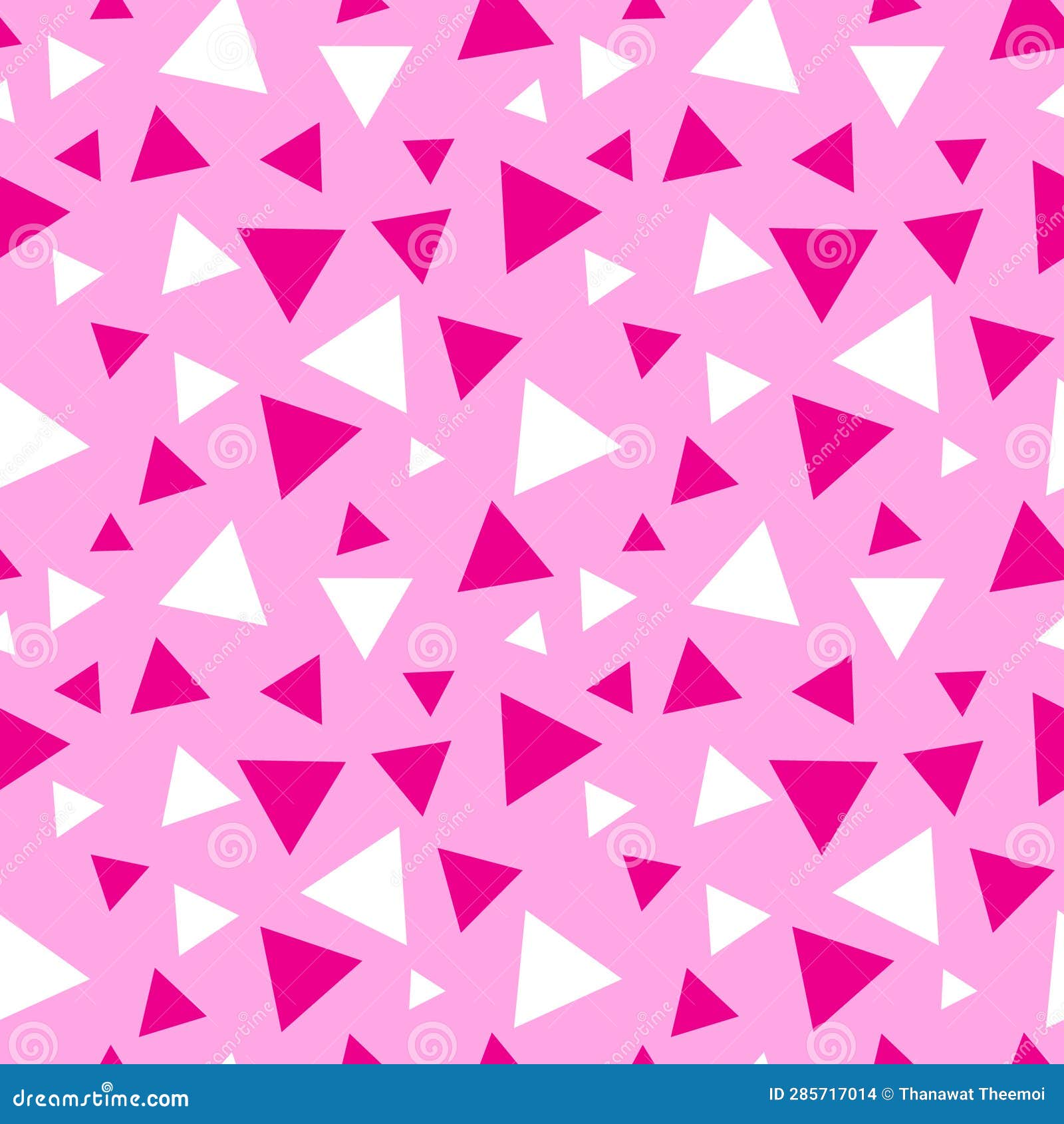 Seamless Pink Triangle Pattern Vector Illustration Stock Illustration ...