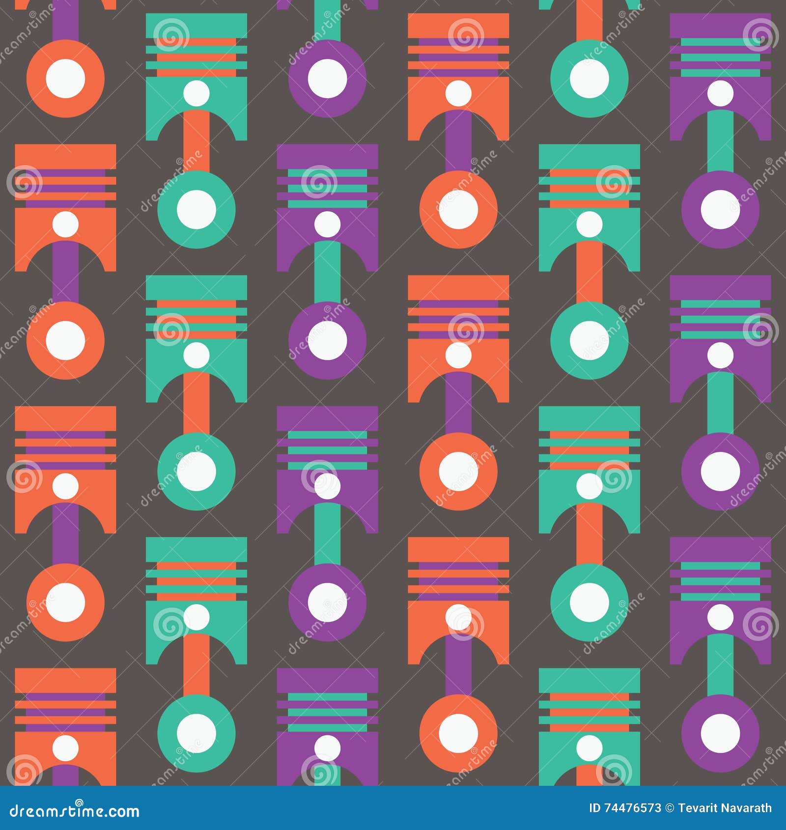 Seamless Piston pattern stock vector. Illustration of bicycle - 74476573