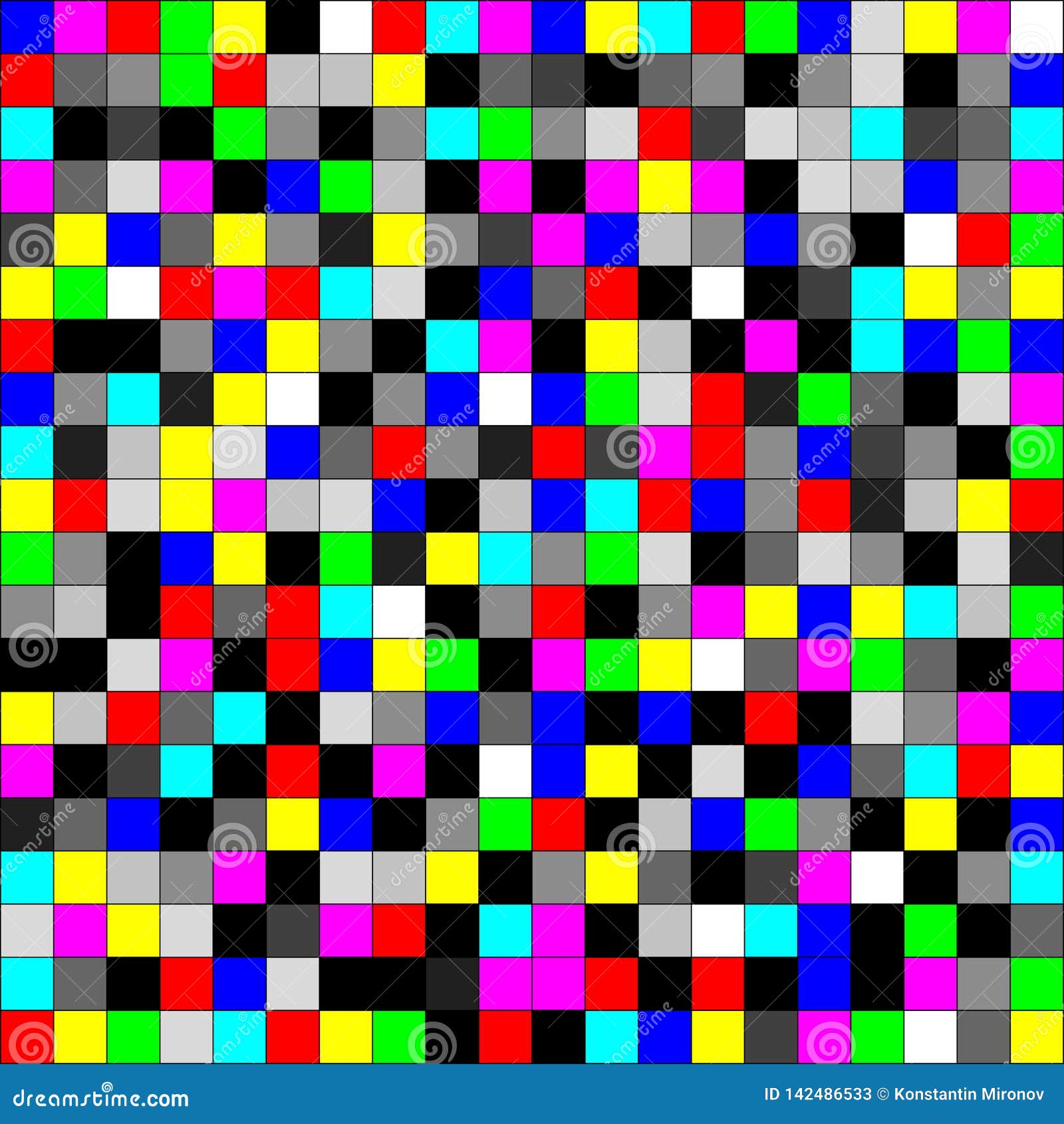 Seamless Geometric Color Pixel Noise with Black Lines Pattern Vector ...