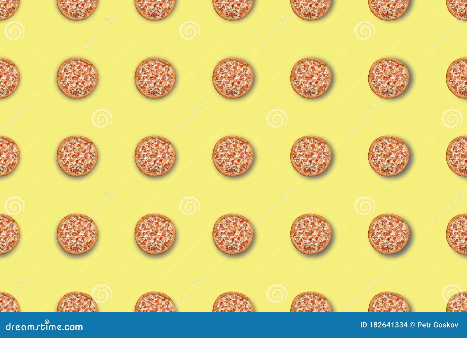 Pizza on Colorful Background. Stock Photo - Image of food, delicious ...