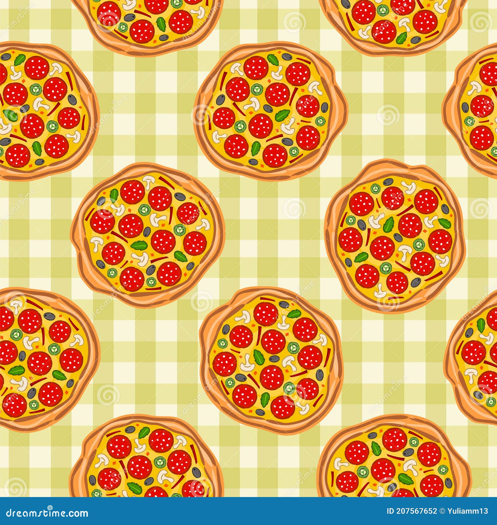 Kitchen Checkered Background Vector Illustration | CartoonDealer.com ...