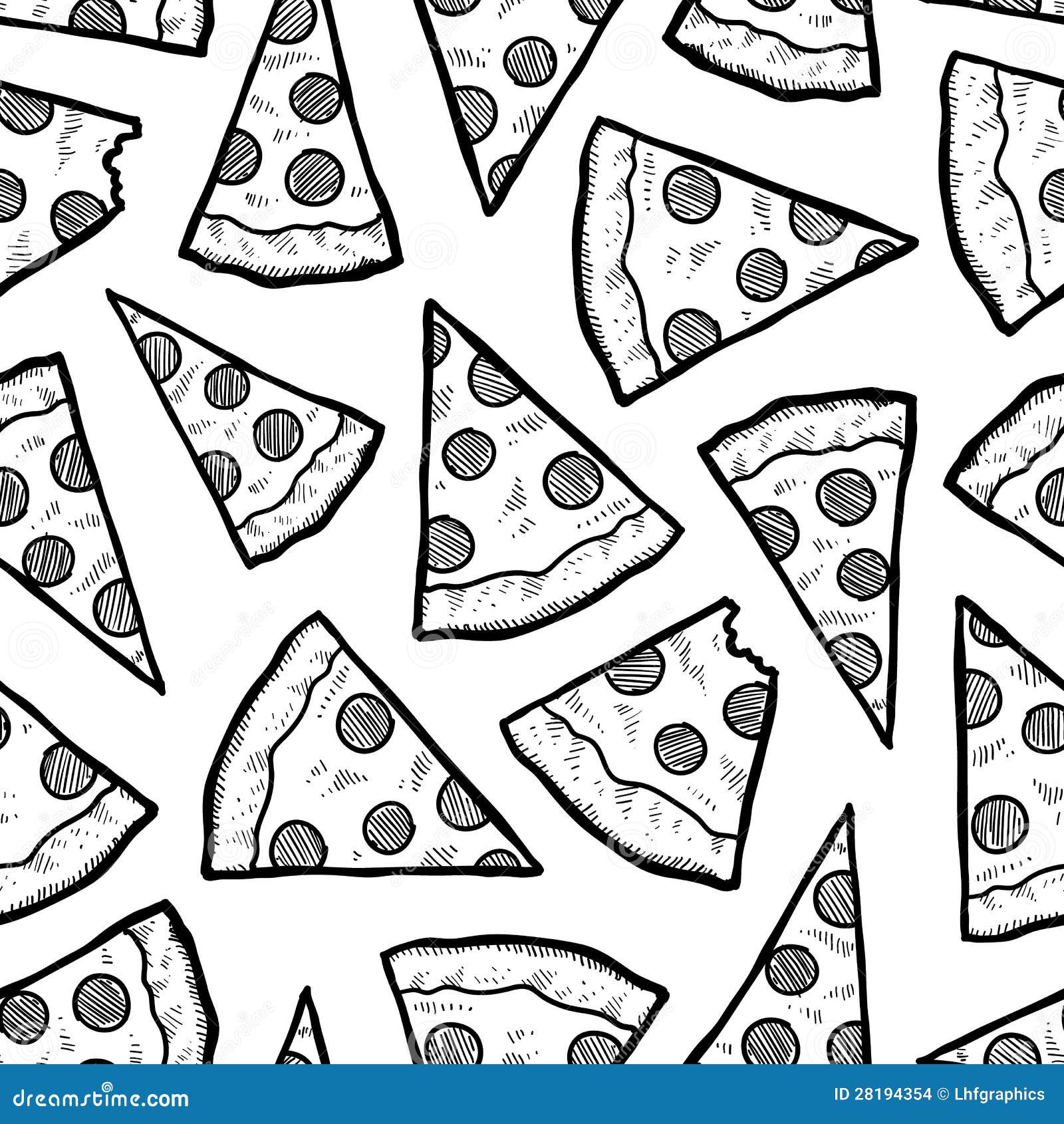 Pizza Outline Background