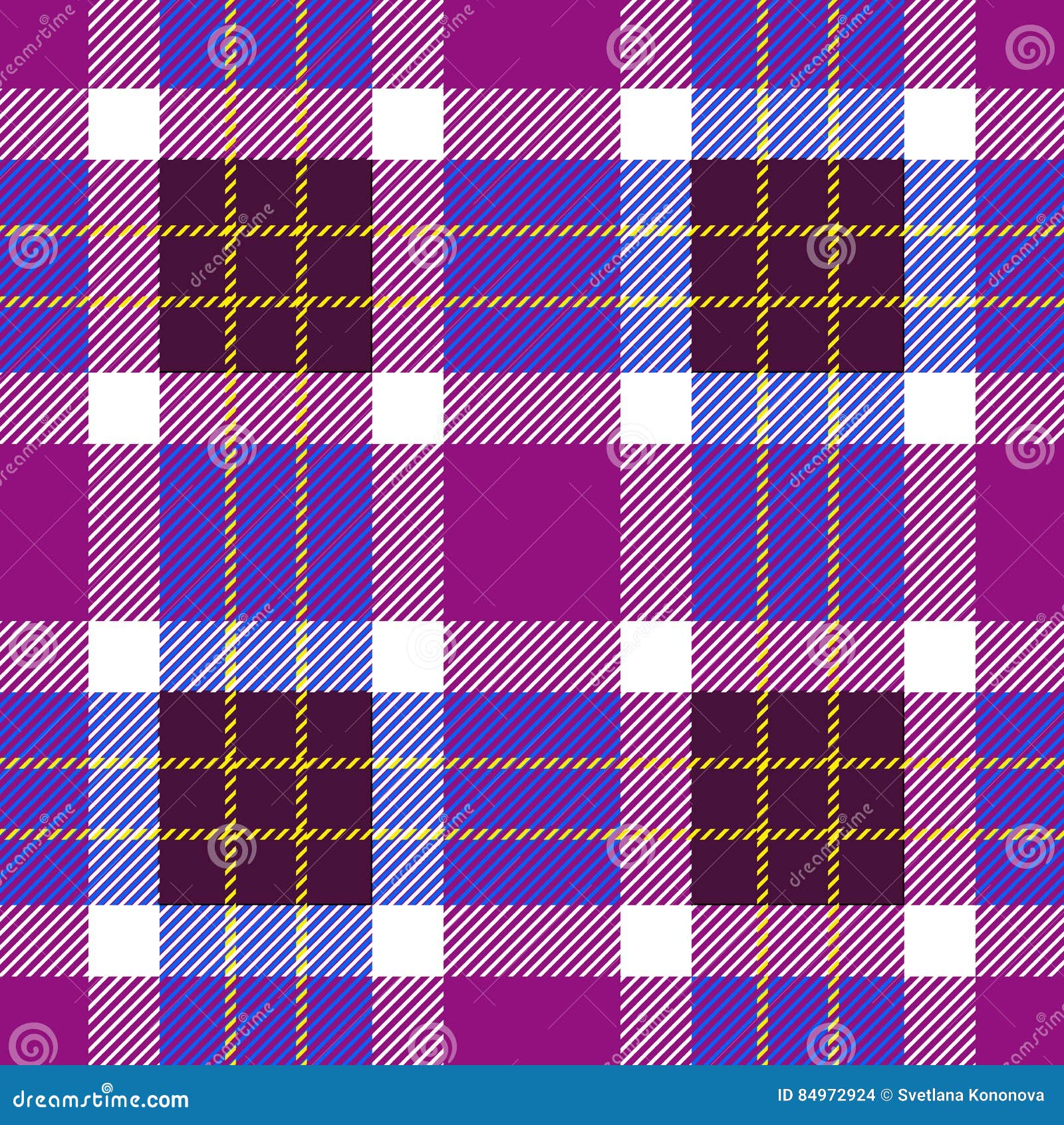 Seamless Plaid Checkered Vector Pattern. Stock Vector - Illustration of ...