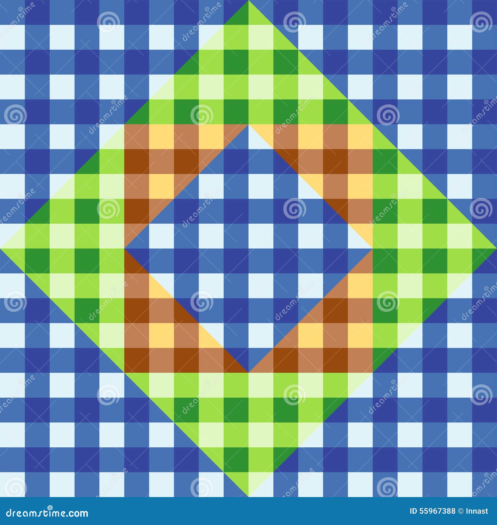 A Seamless Plaid Patchwork Pattern Stock Illustration - Illustration of ...