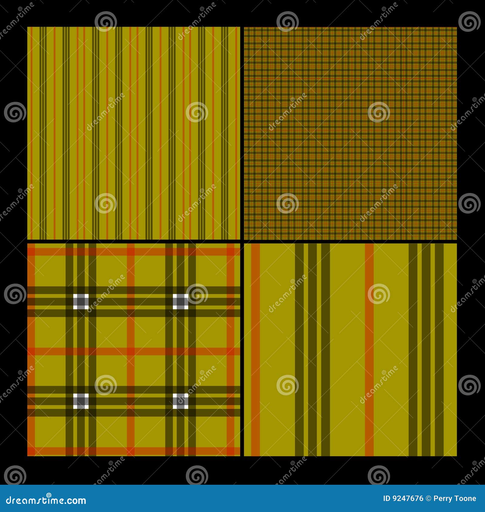 Seamless Plaid Pattern Set stock vector. Illustration of modern - 9247676