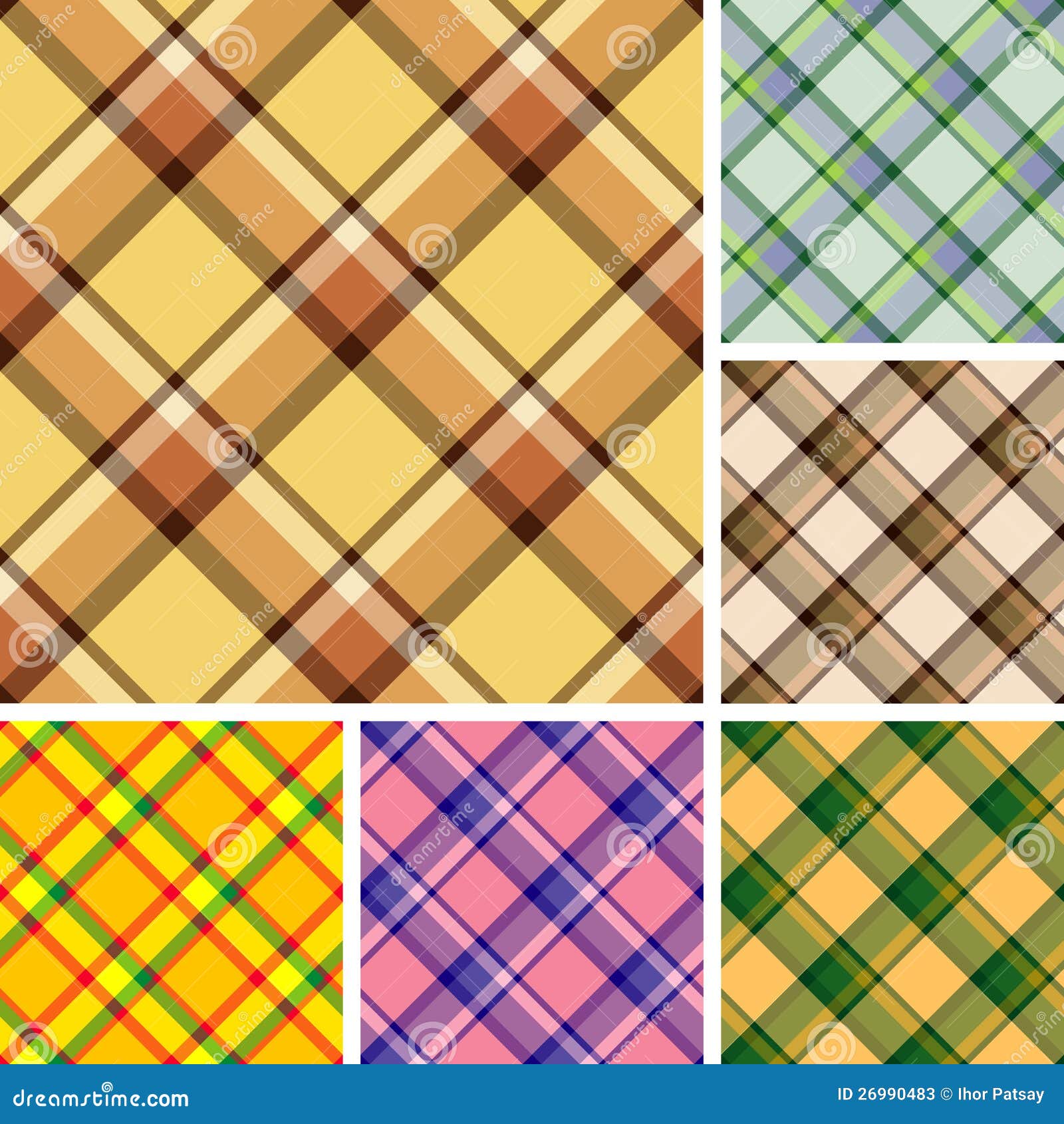Seamless plaid patterns stock vector. Illustration of pattern - 26990483