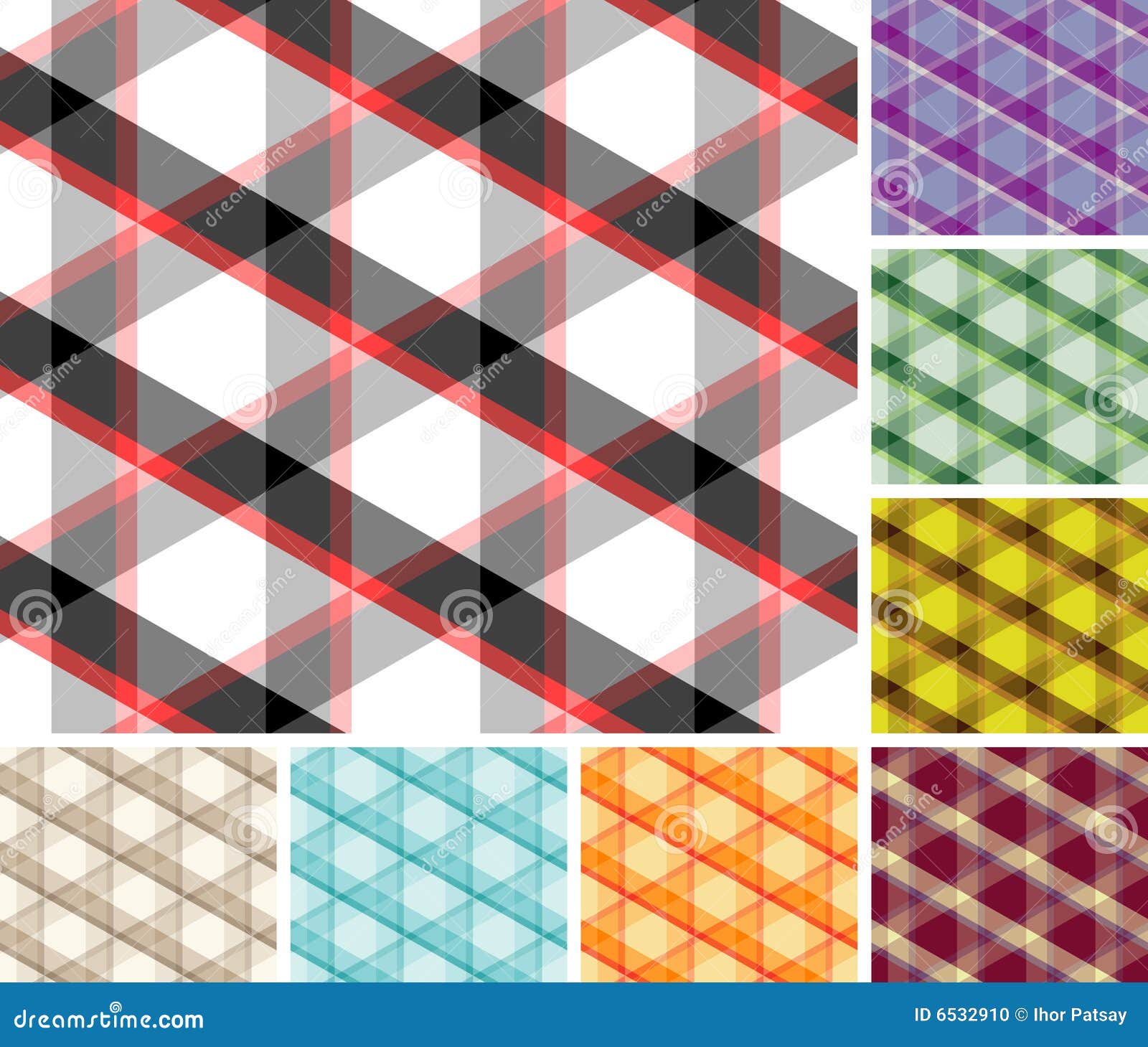 Seamless plaid patterns stock vector. Illustration of material - 6532910
