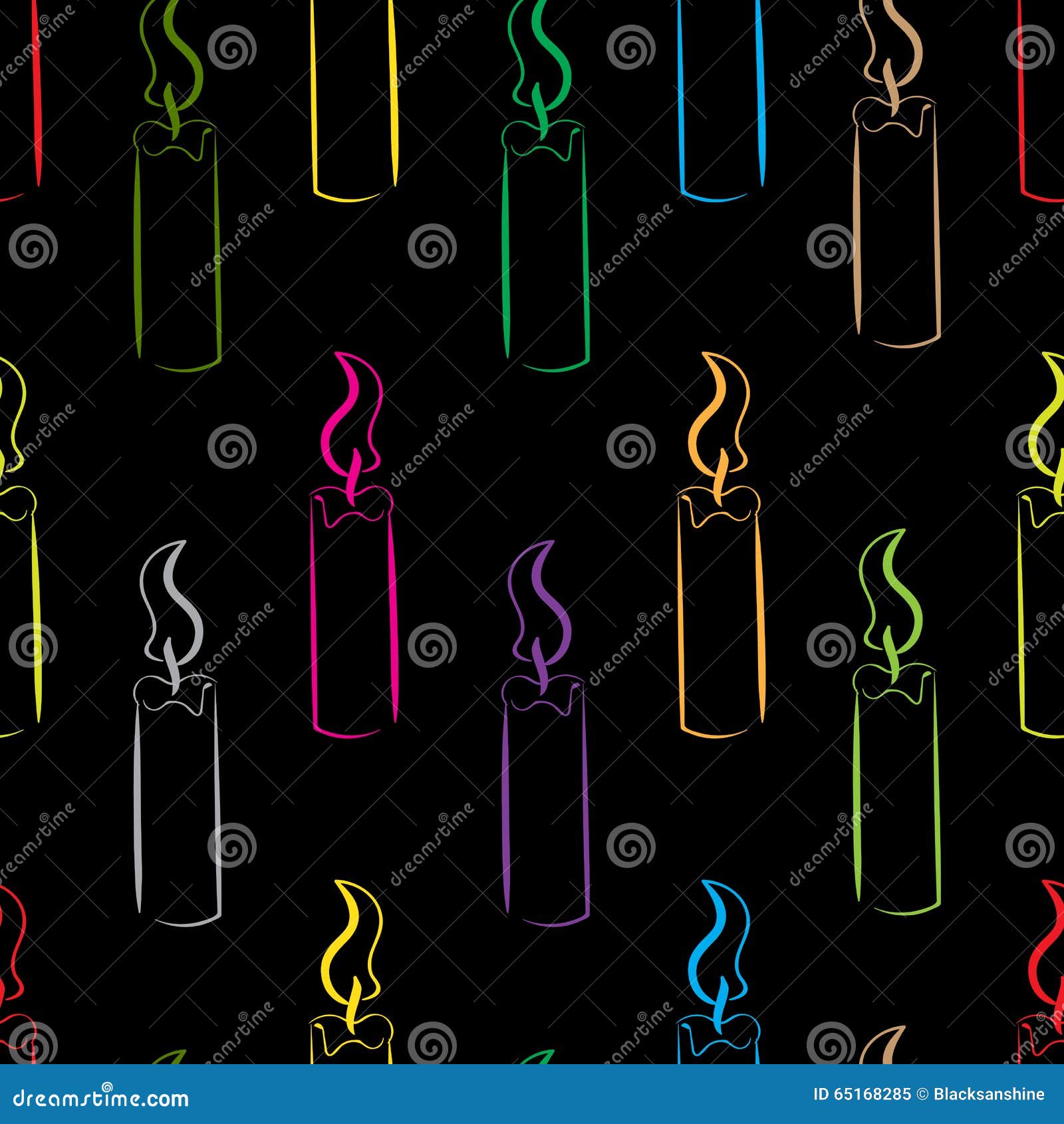Seamless Planimetric Candles Stock Vector - Illustration of creative ...