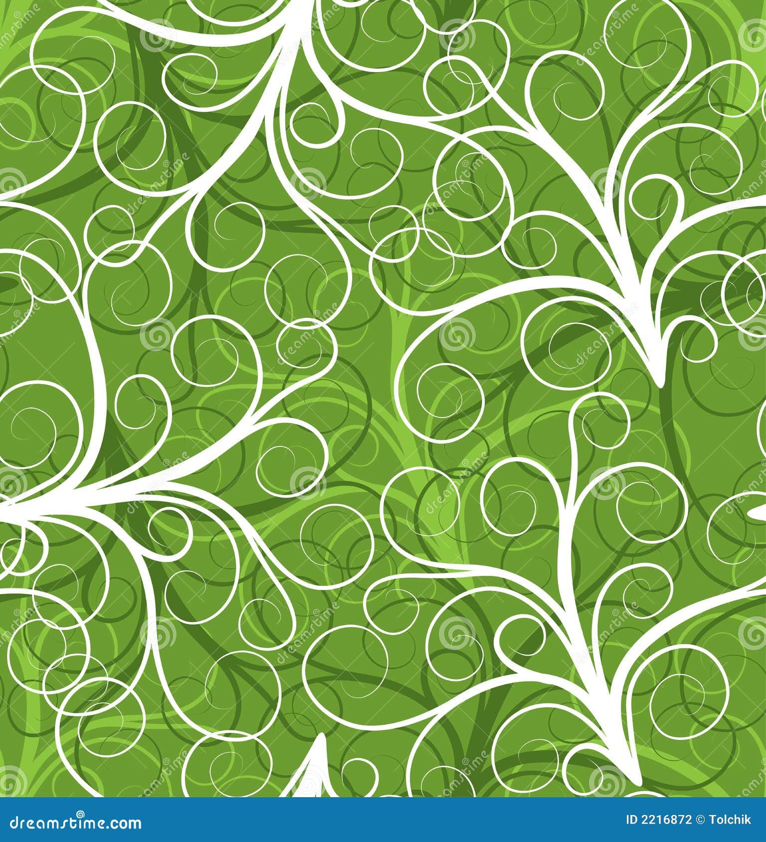 Seamless Plant Pattern, Vector Stock Vector - Illustration of ornament ...