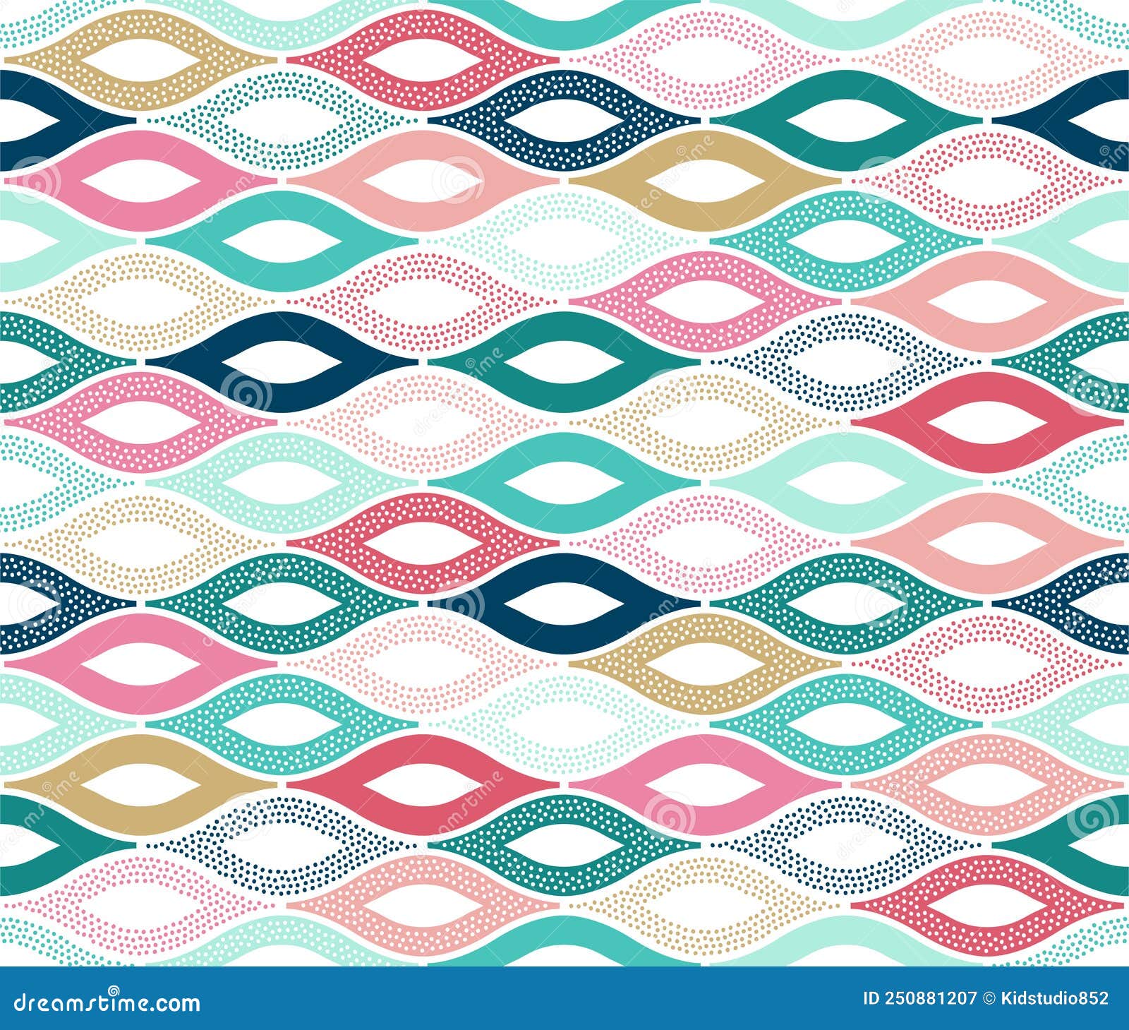 Seamless Playful Dots Pattern, Cute Abstract Ogee Background Stock Vector - Illustration of hand ...