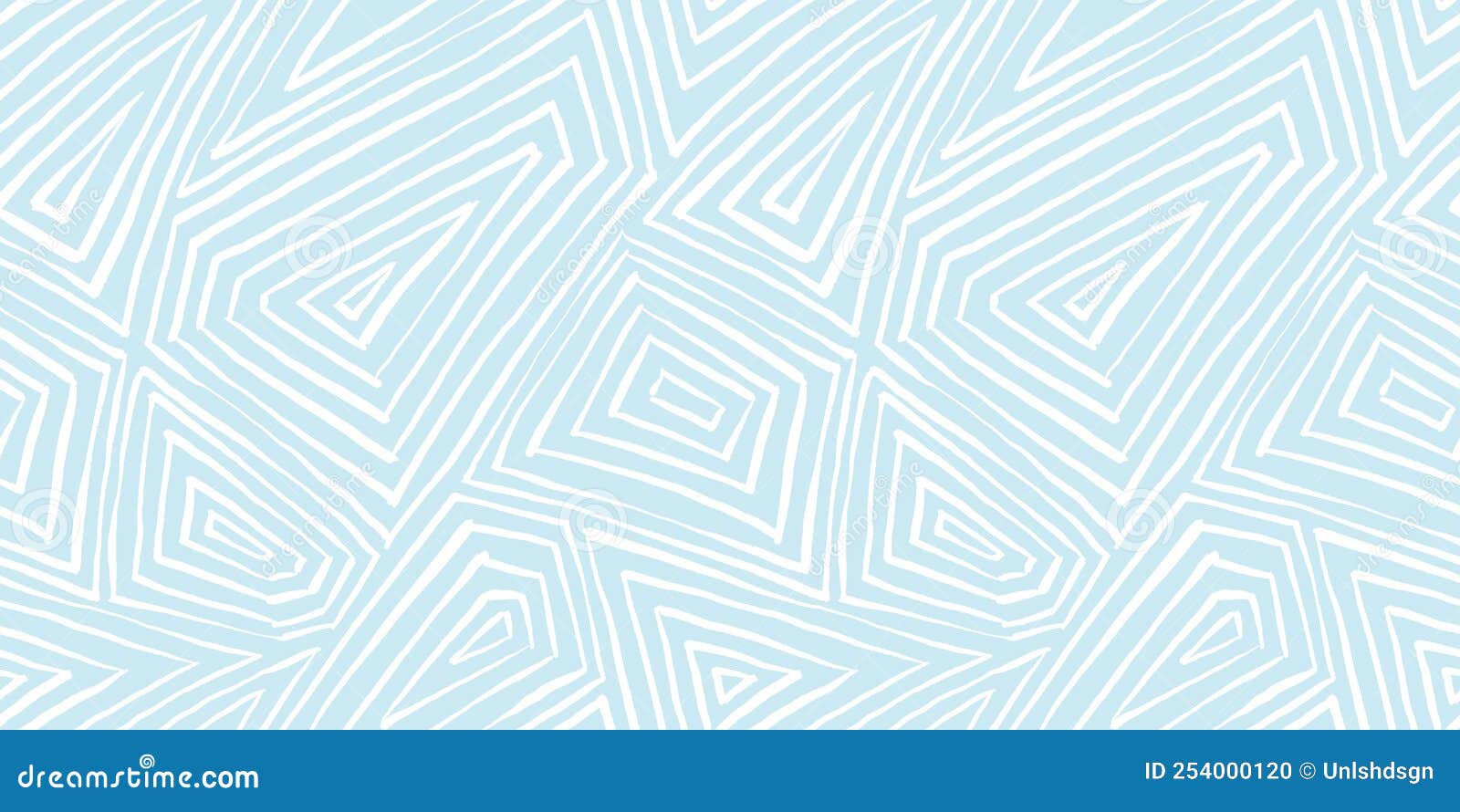 Seamless Playful Hand Drawn Black And White Concentric Diamond Stripes ...