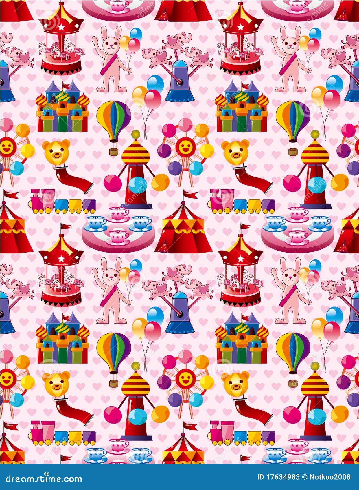 Seamless Playground Pattern Vector Illustration | CartoonDealer.com ...