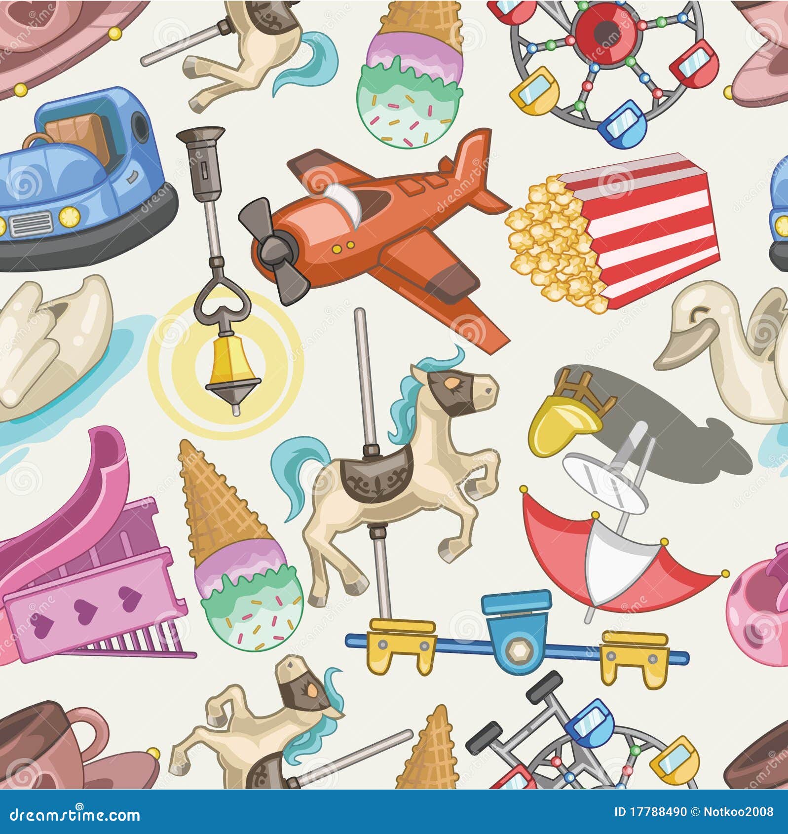 Seamless Playground Pattern Vector Illustration | CartoonDealer.com ...