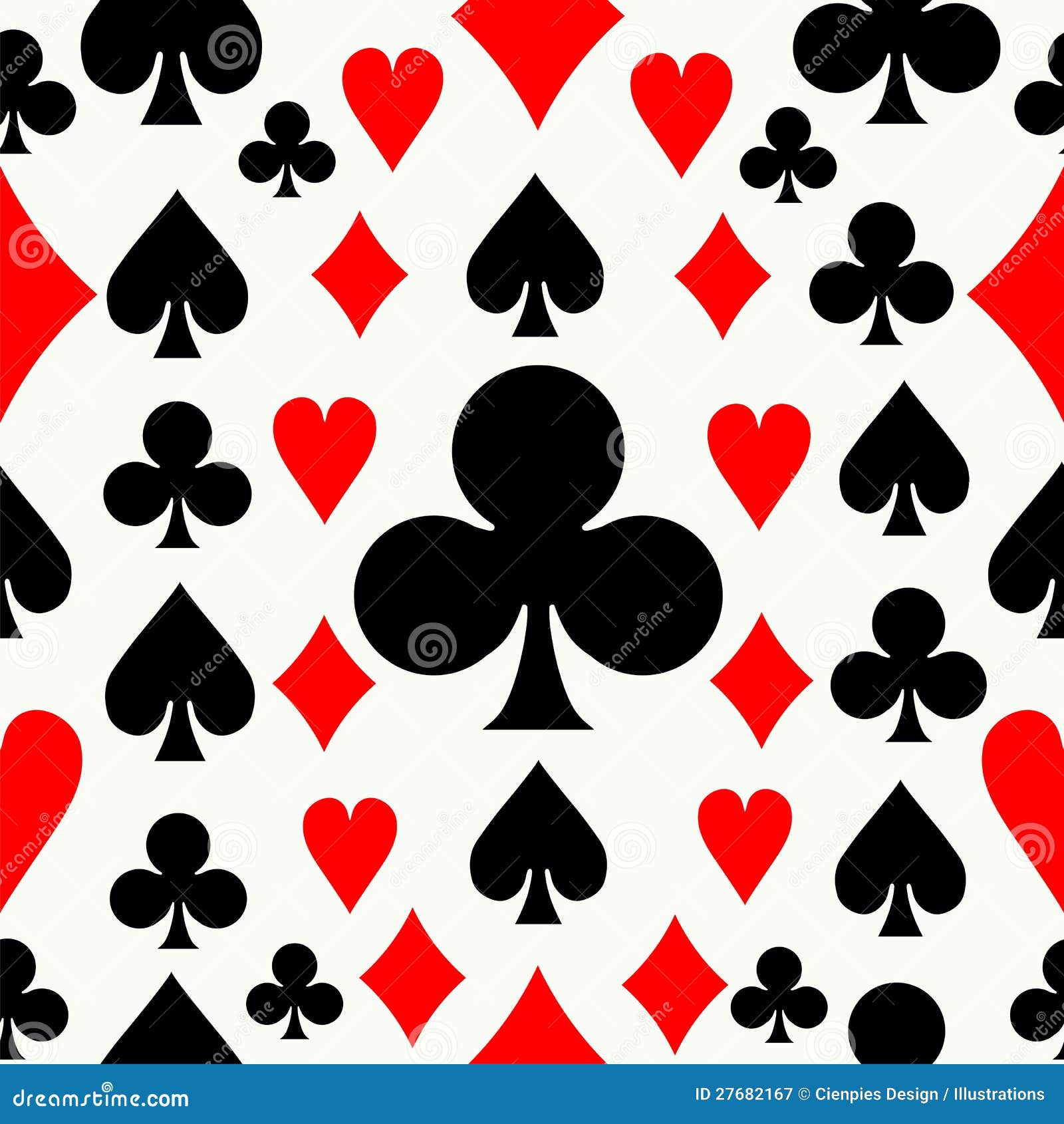 Seamless Poker Pattern Background Stock Vector - Illustration of gaming ...