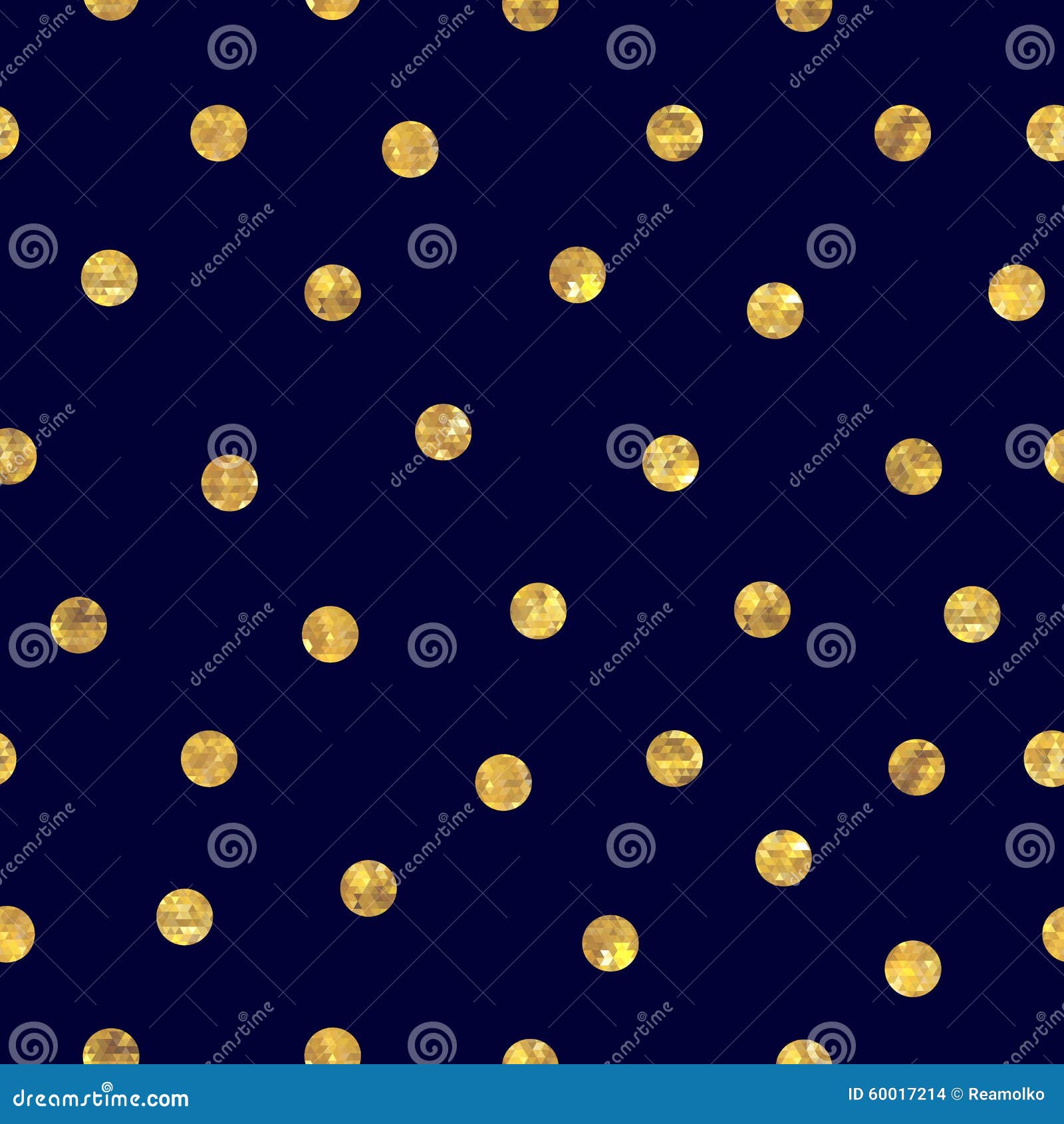 Seamless Polka Dot Golden Pattern Stock Vector - Illustration of ...