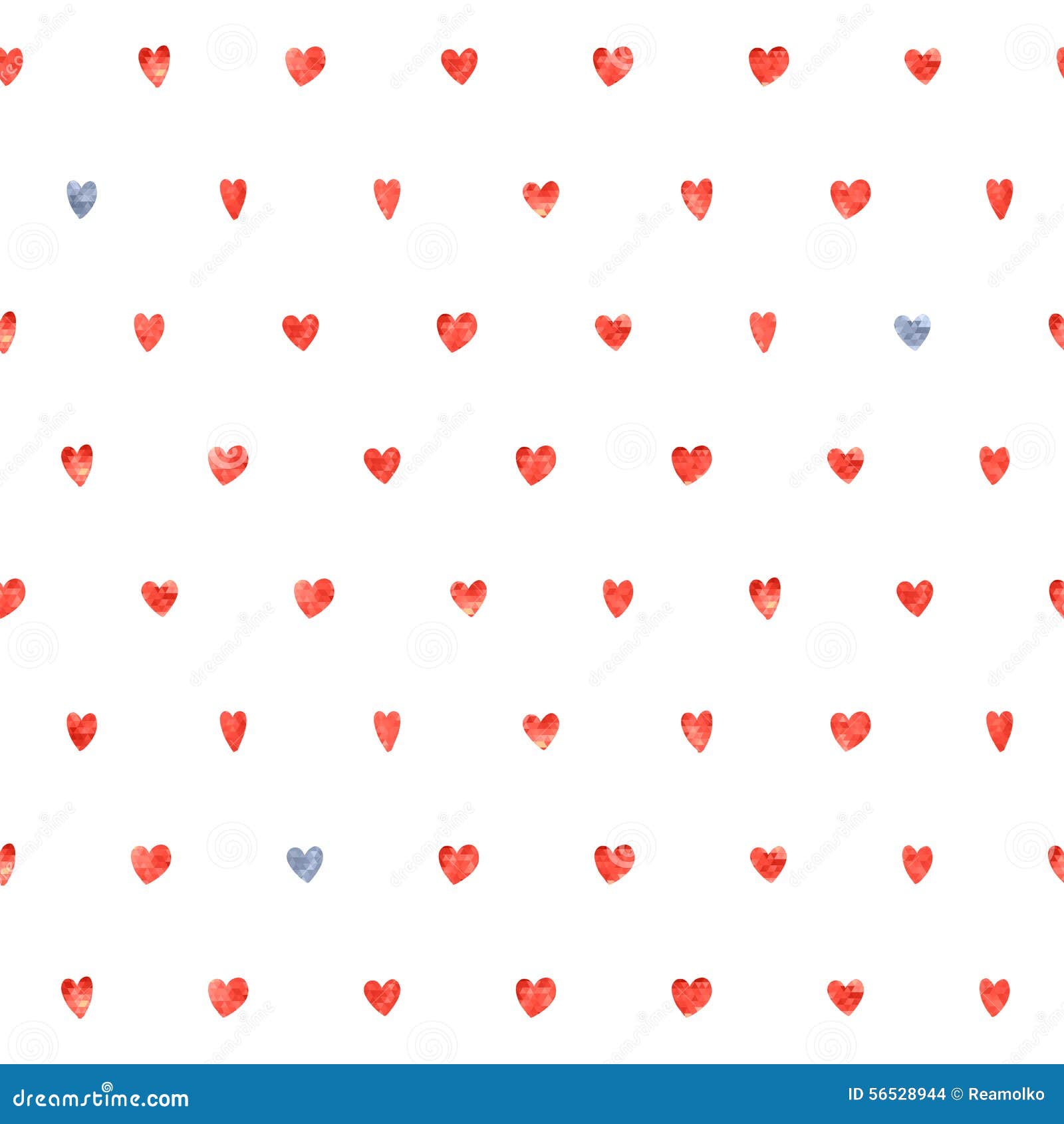 Seamless Polka Dot Hearts Pattern Stock Vector - Illustration of ...