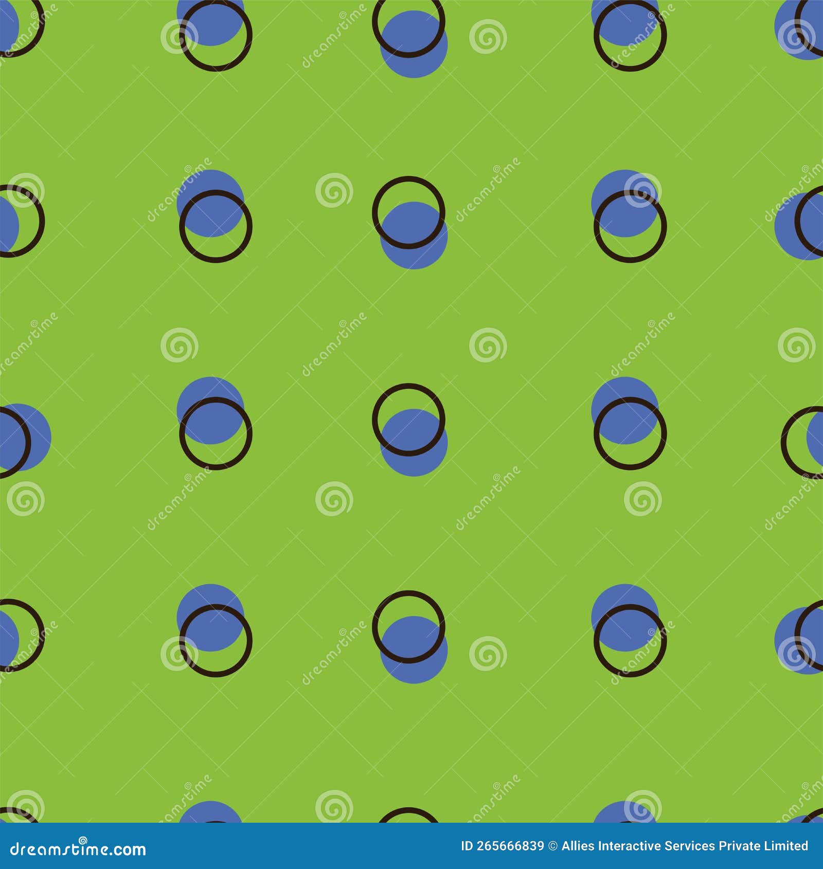Seamless Polka Dot Pattern Background in Green and Blue Stock ...