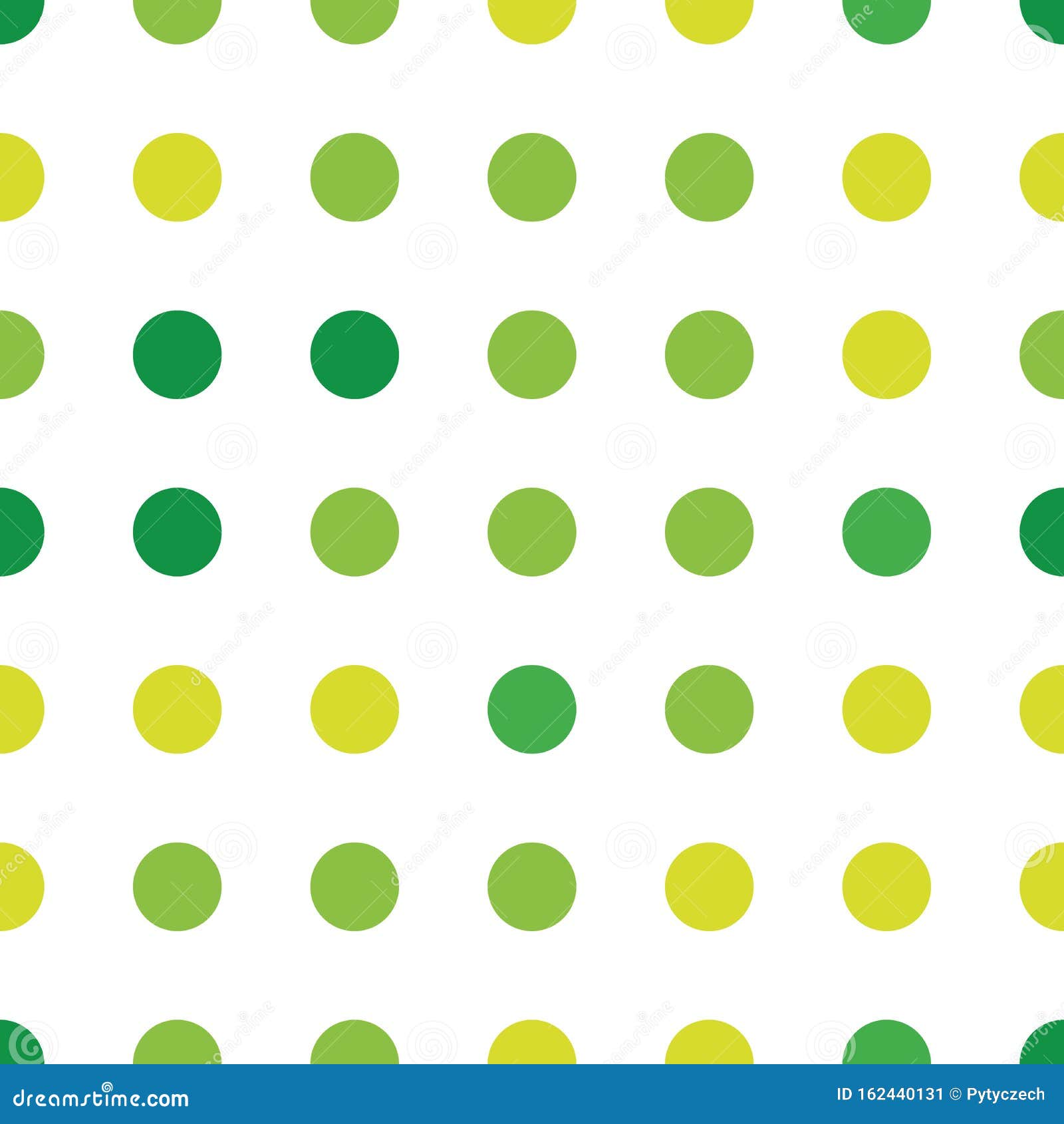 Seamless Polka Dot Pattern in Different Colors. Green Theme. Sipmle ...