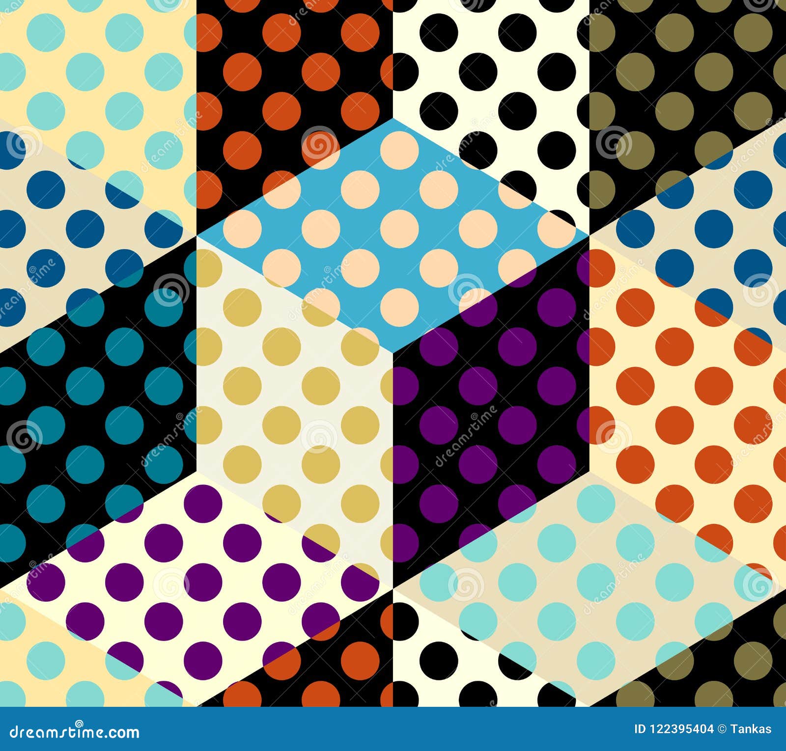 Seamless polka dot pattern stock vector. Illustration of repeating ...