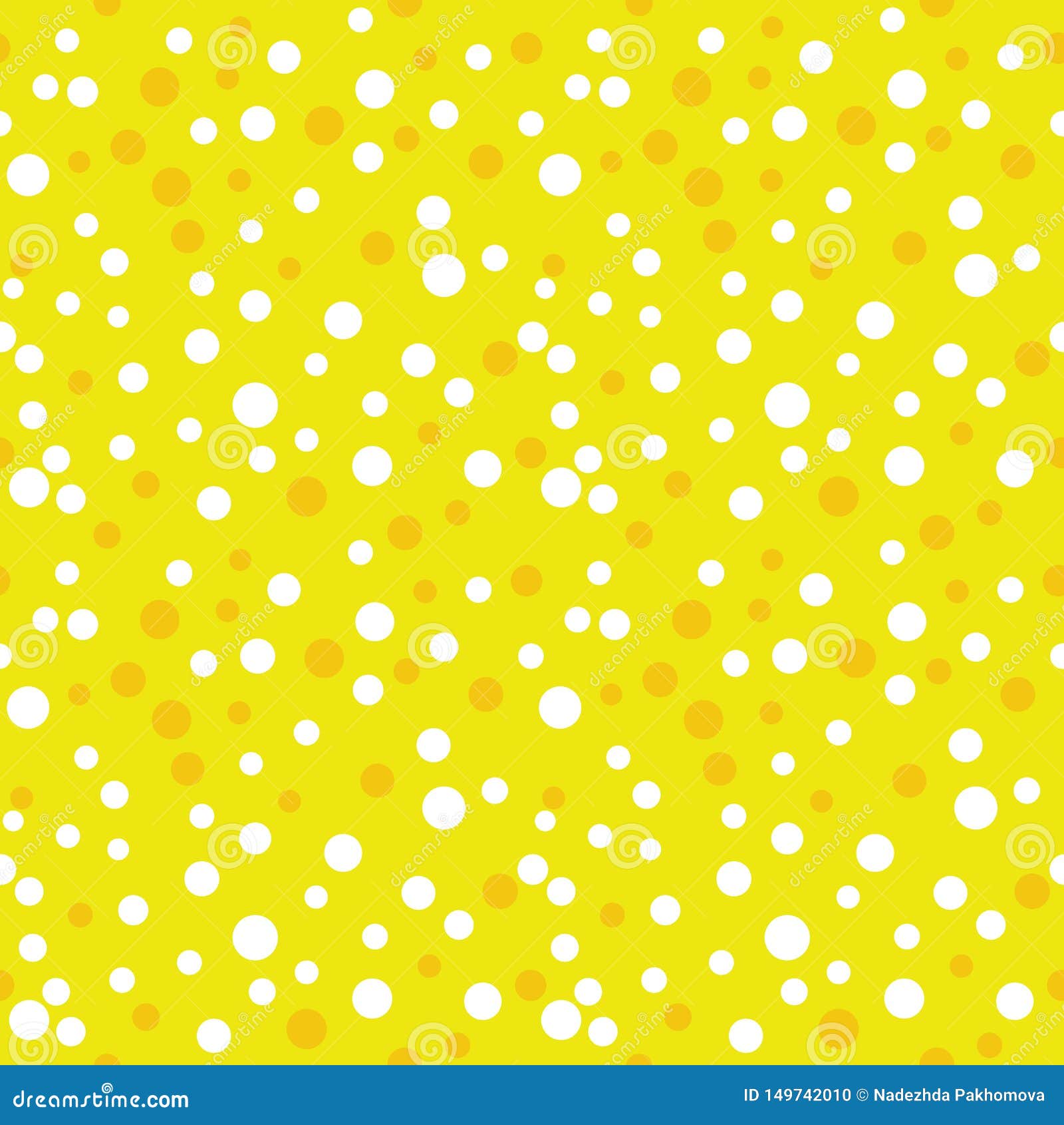 Seamless Polka Dot in Yellow Stock Vector - Illustration of dotted ...