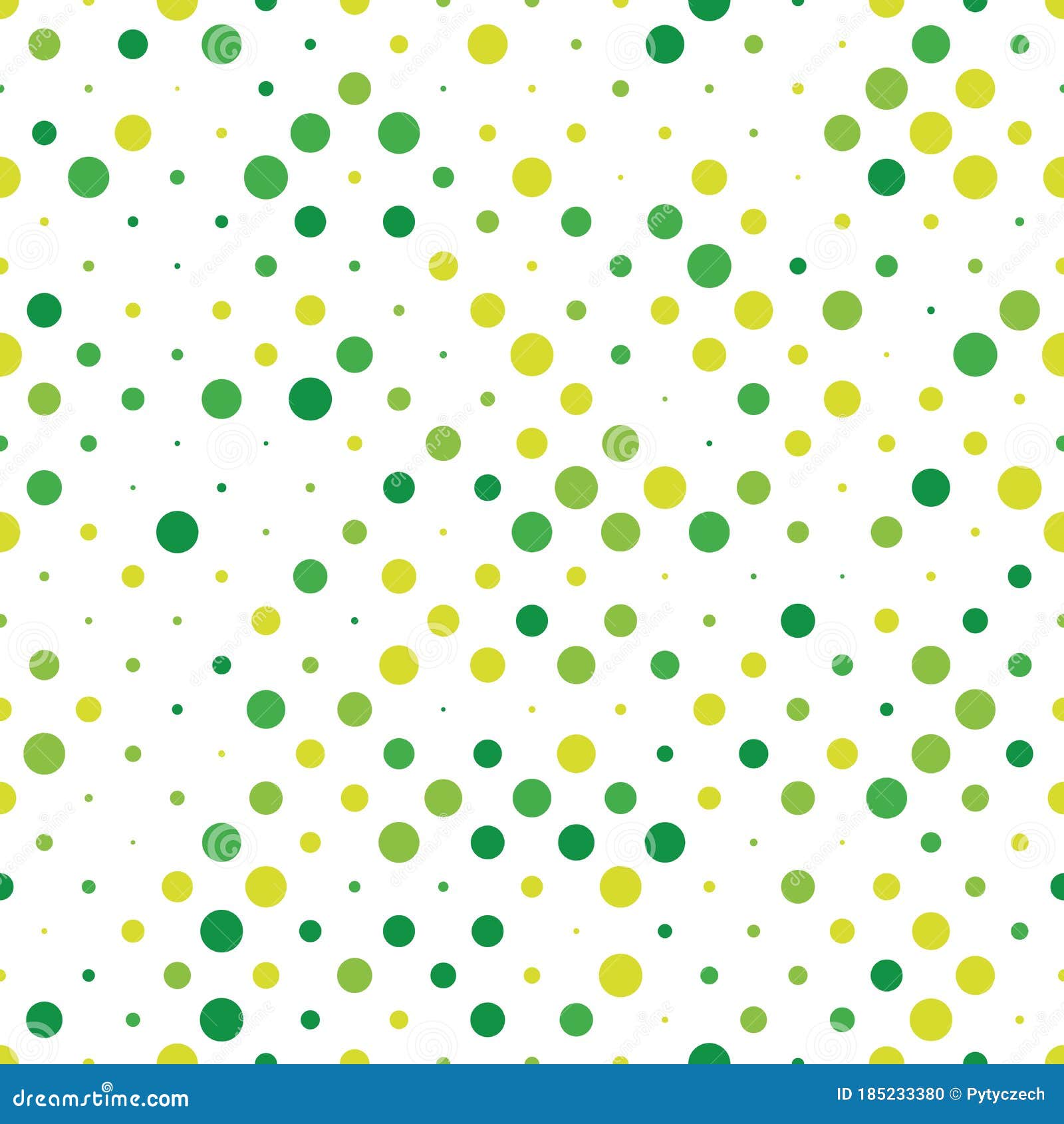 Seamless Polka Dot Pattern. Green Dots in Random Sizes on White ... Seamless Polka Dot Pattern. Green Dots in Random Sizes on White ...