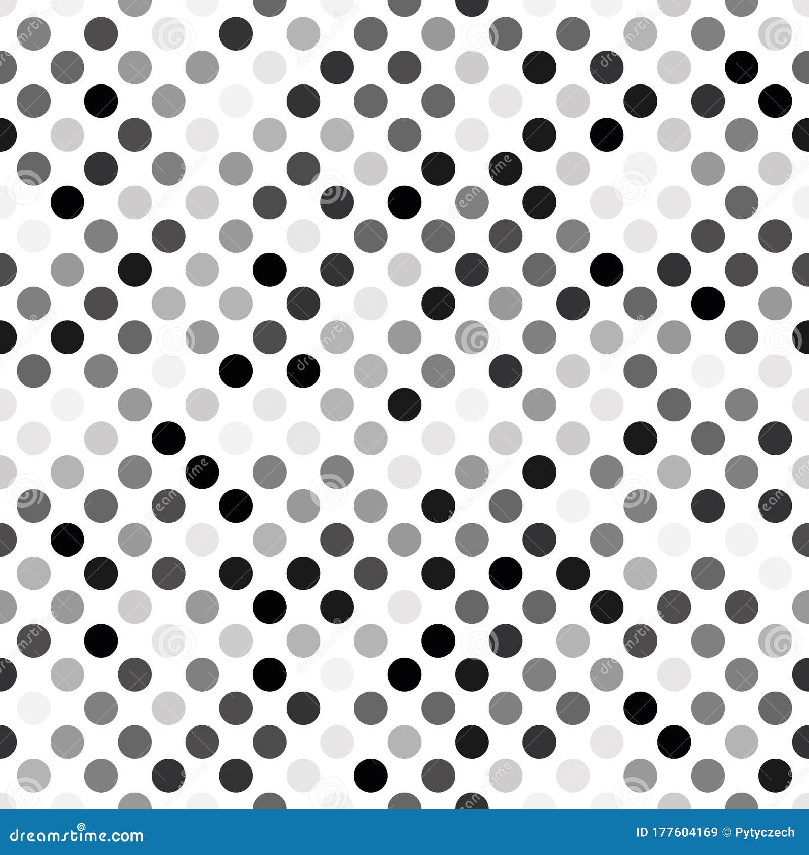 Seamless Polka Dot Pattern. Grey Dots in Random Sizes on White ... Seamless Polka Dot Pattern. Grey Dots in Random Sizes on White ...