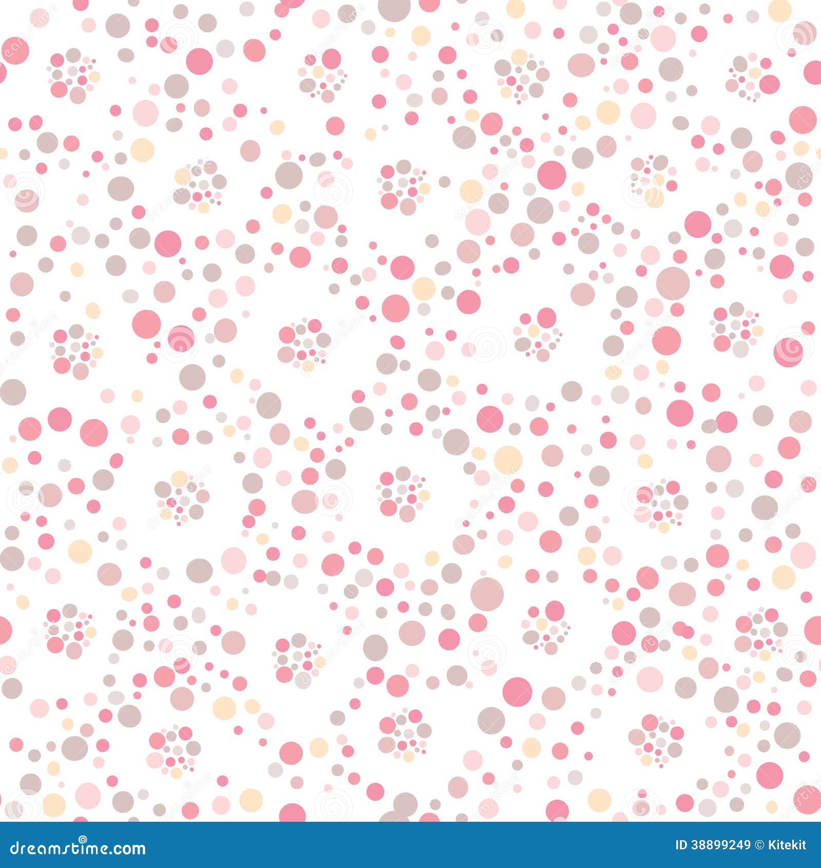 Seamless Polka Dot Pattern, Vector Background Stock Vector ...
