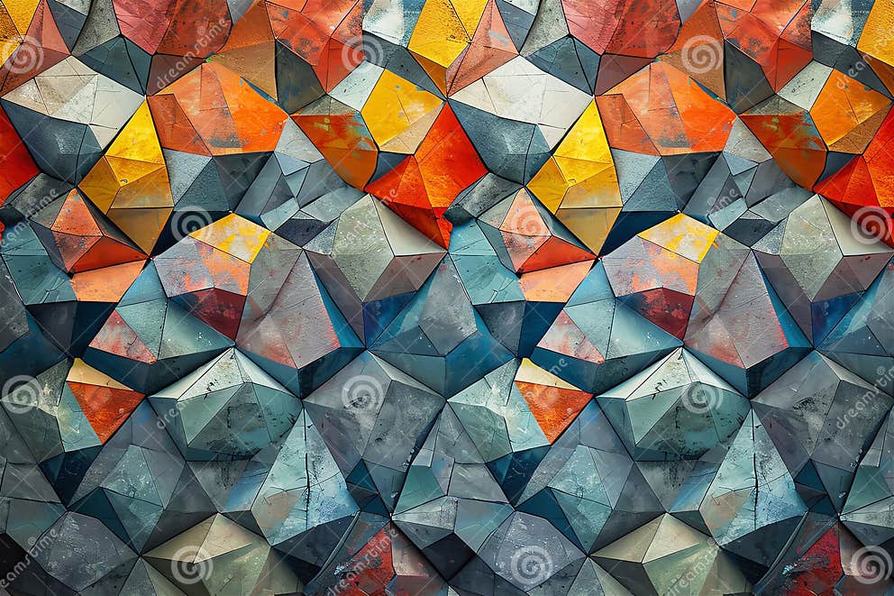 Seamless Polygon Pattern, Shape Background for Design Stock ...