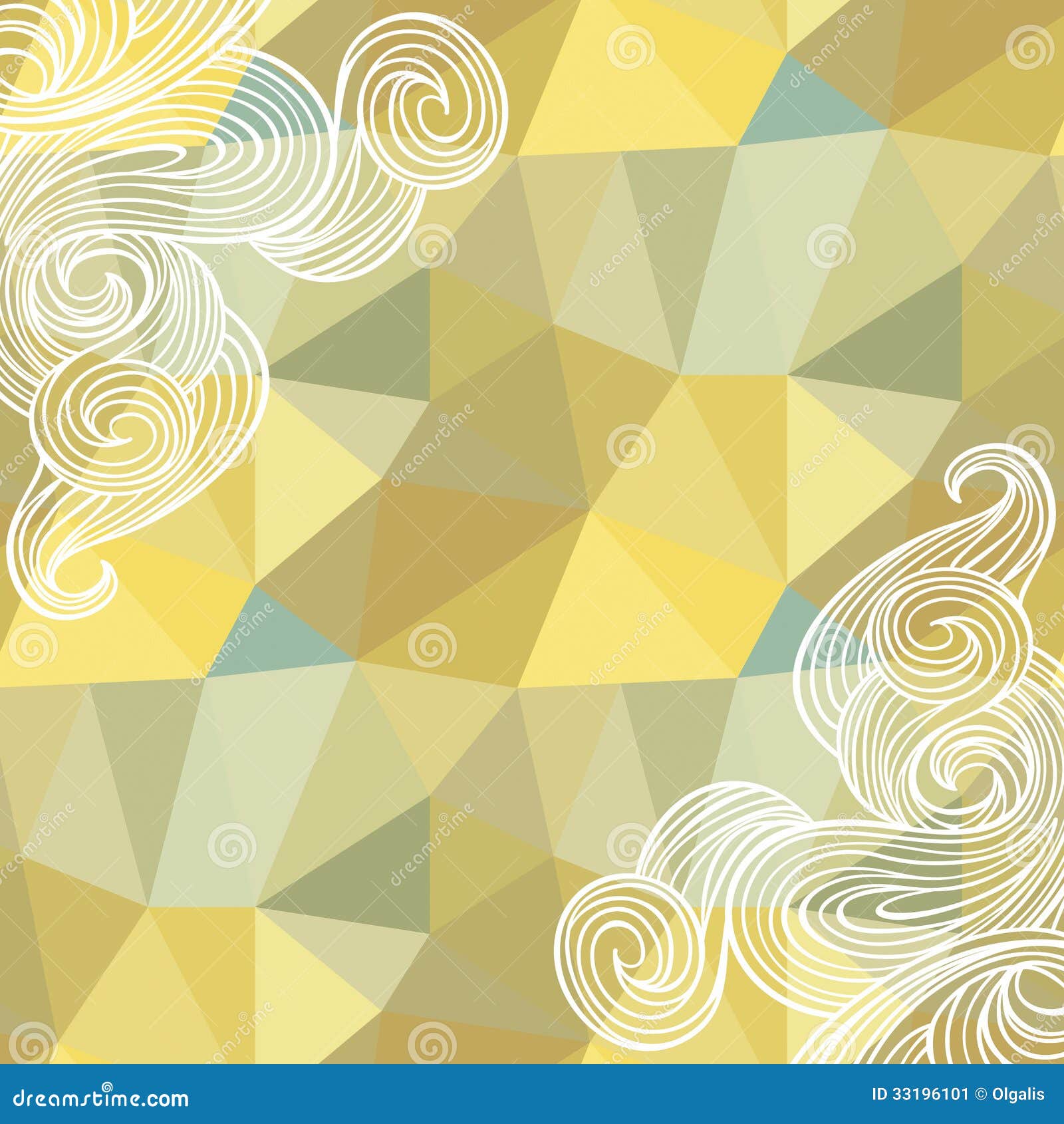 Seamless Polygon Triangle Pattern Stock Illustration - Illustration of ...