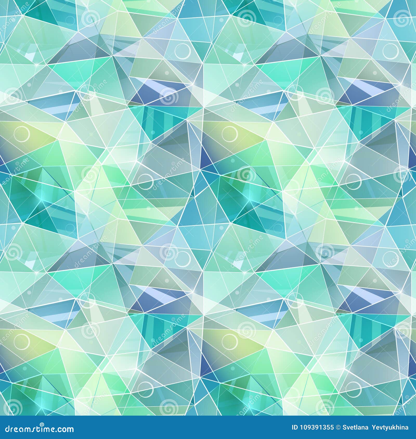 Seamless Polygonal Geometric Pattern.Turquoise, Gray, Green Triangles ...