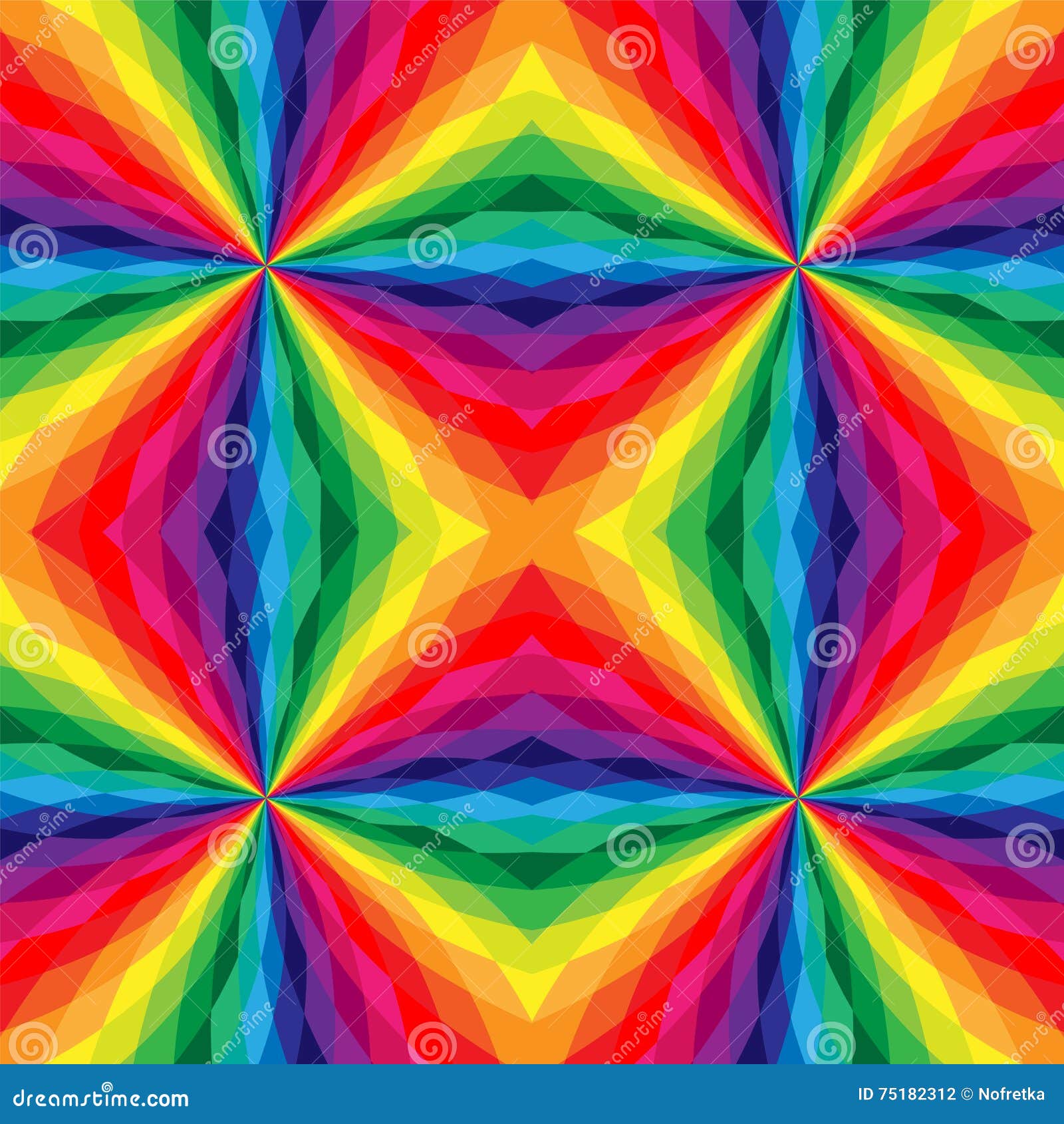 Seamless Polygonal Pattern. Rainbow Geometric Stock Vector ...