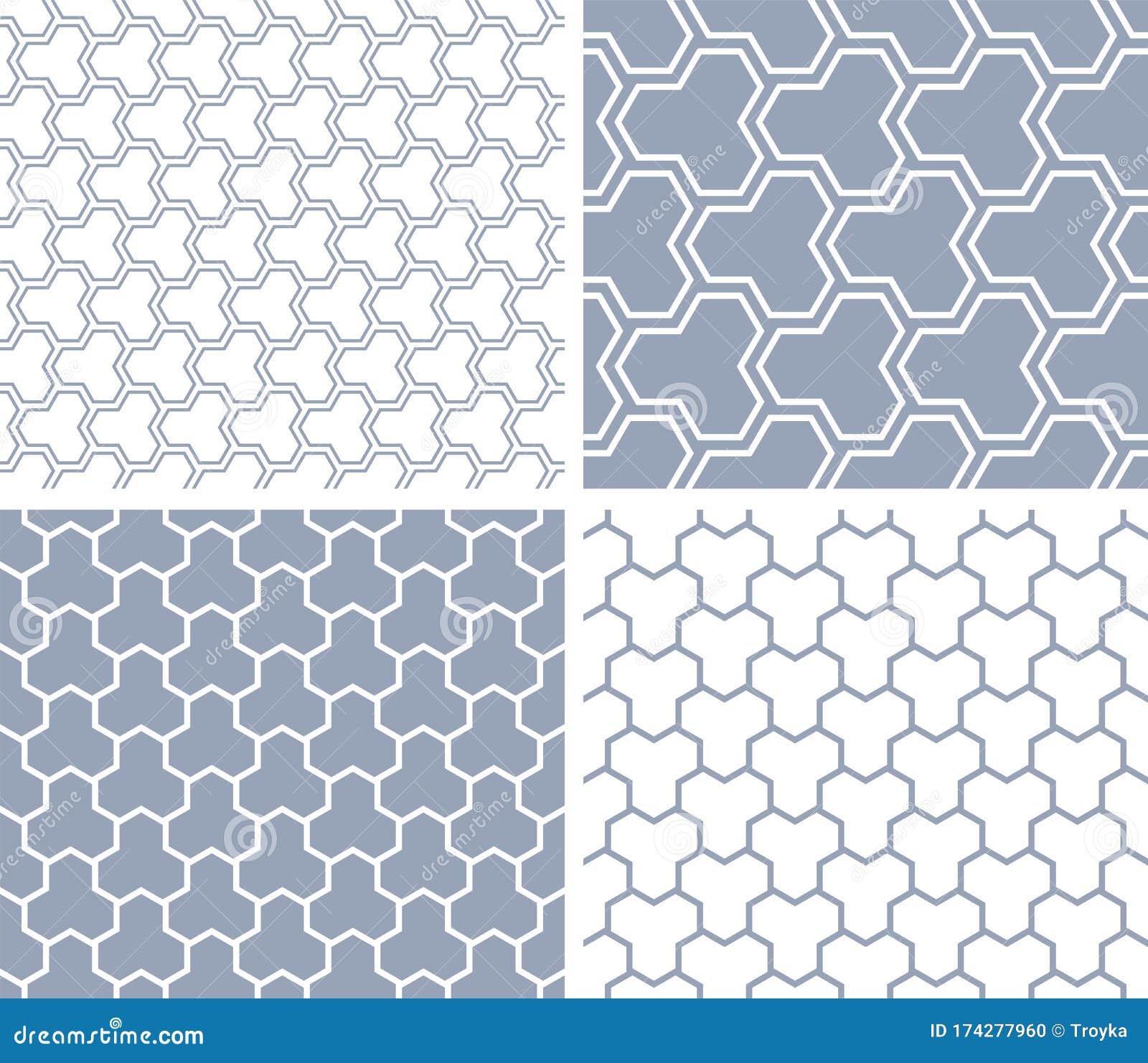 Seamless Polygonal Patterns Set. Geometric Textures Stock Vector ...