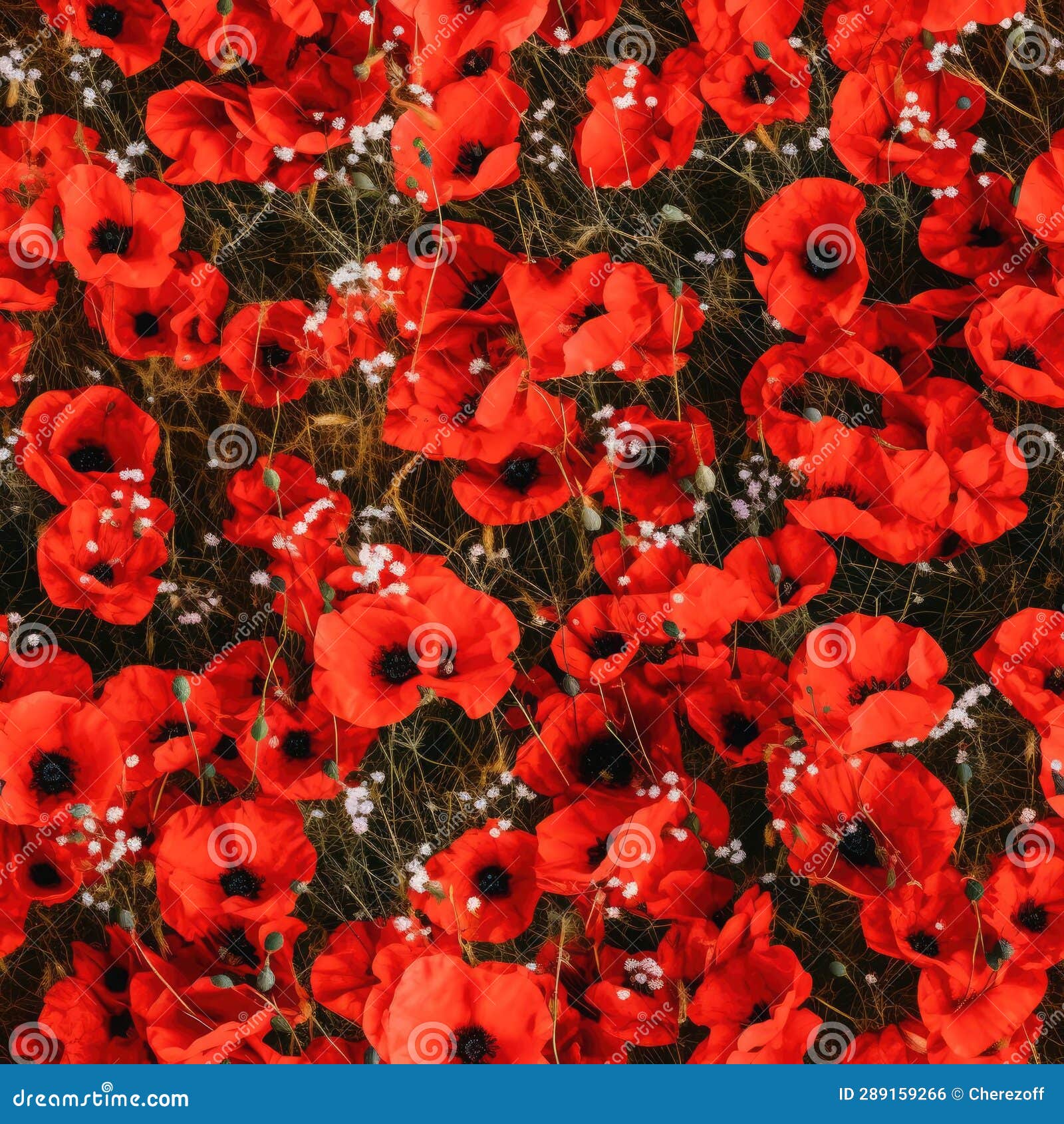 Seamless Poppy Field Texture Stock Photo - Image of abstract, nature ...