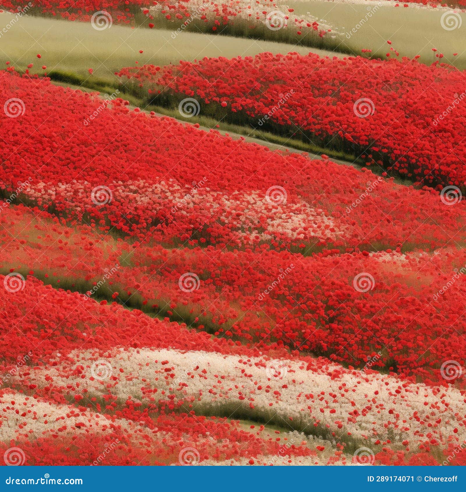 Seamless Poppy Field Texture Stock Image - Image of field, poppy: 289174071