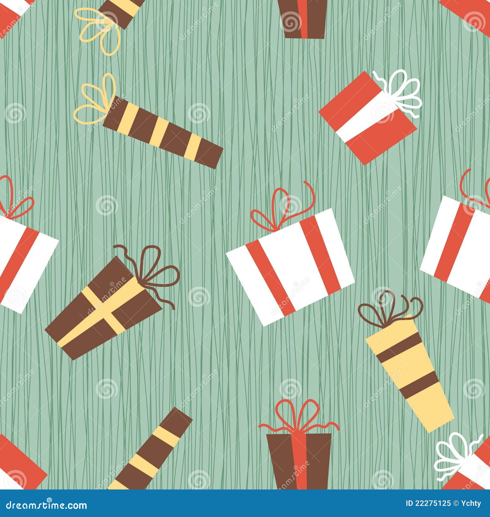 Seamless Presents Pattern in Vector Stock Vector - Illustration of ...