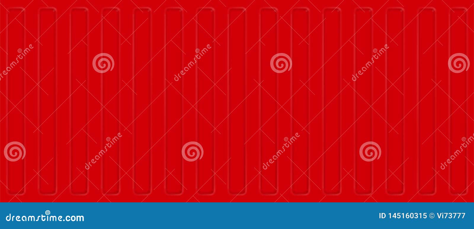Seamless Profile Sheet Wall. Red Cargo Shipping Container. Vector ...