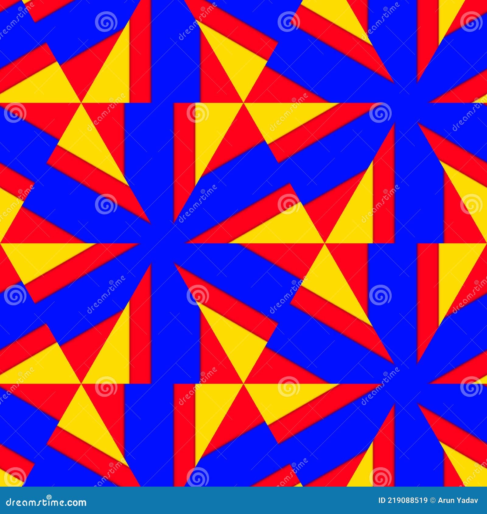 Seamless Psychedelic Colored Geometric Pattern and Colourful Background ...