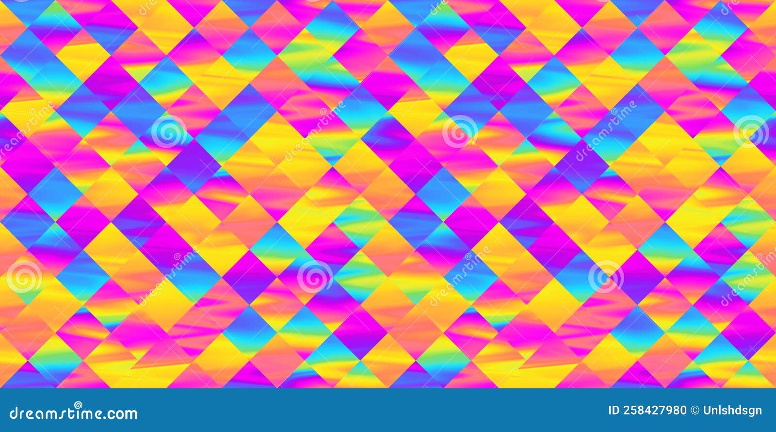 Seamless Psychedelic Rainbow Diamond Mosaic Pattern Background Texture ...