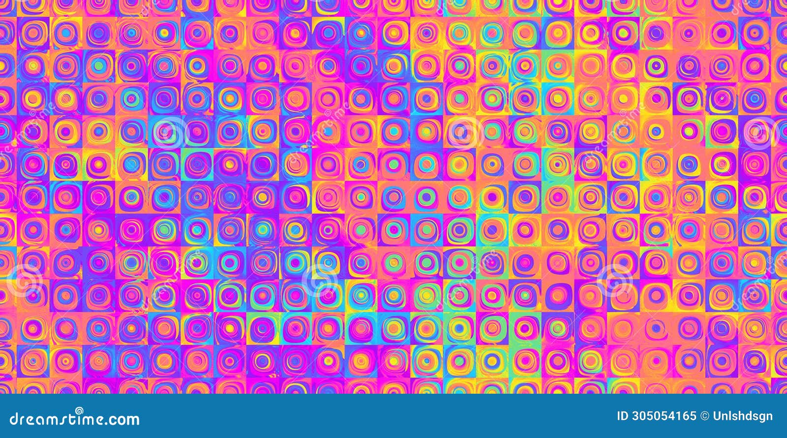 Seamless Psychedelic Rainbow Swirling Mosaic Square Pattern Background ...