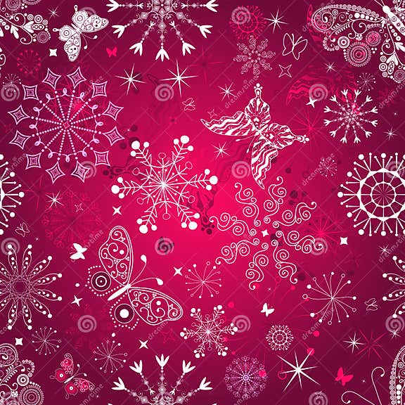 Seamless Purple Christmas Pattern Stock Vector - Illustration of pink ...