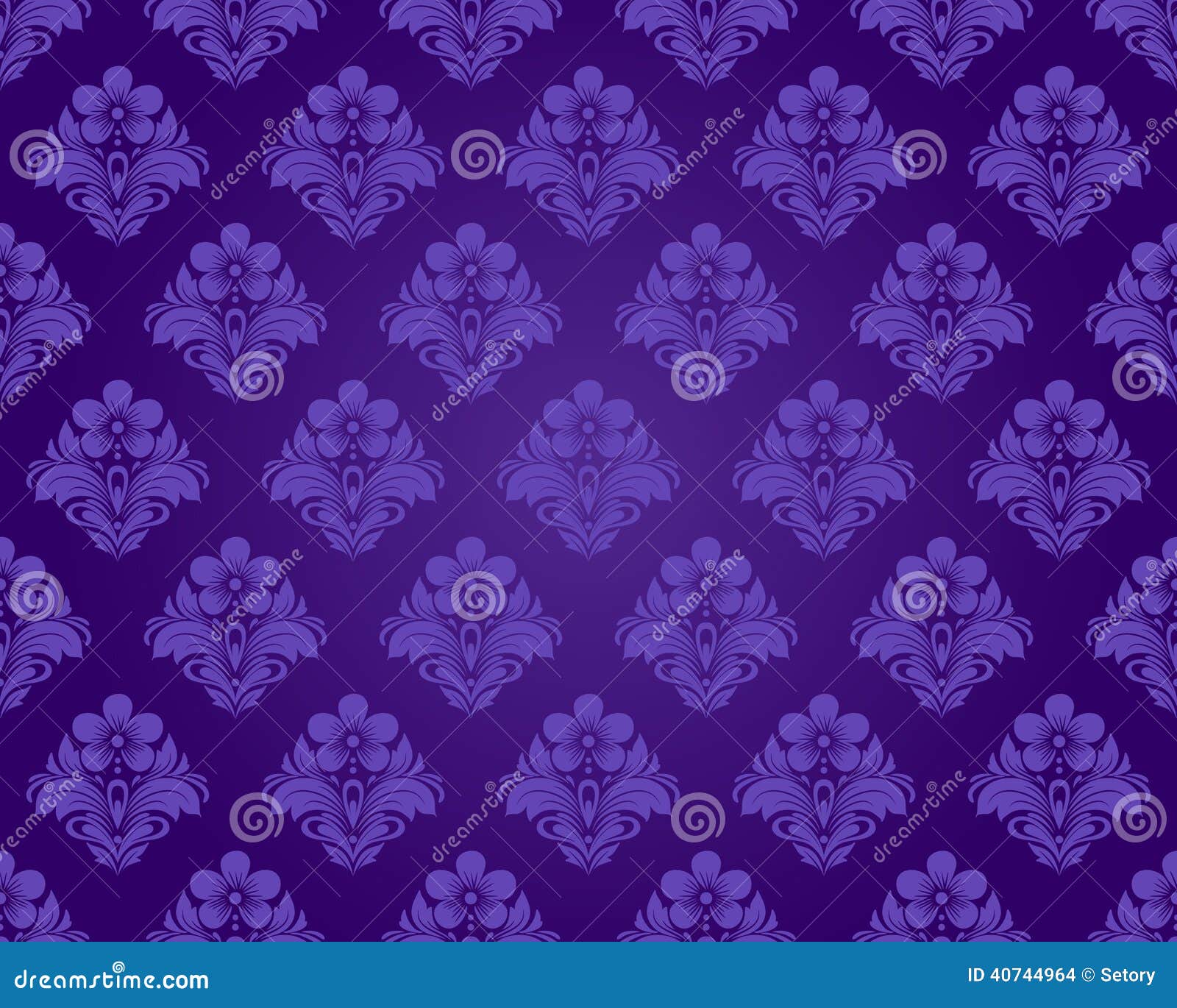 Seamless purple pattern stock vector. Illustration of antique - 40744964