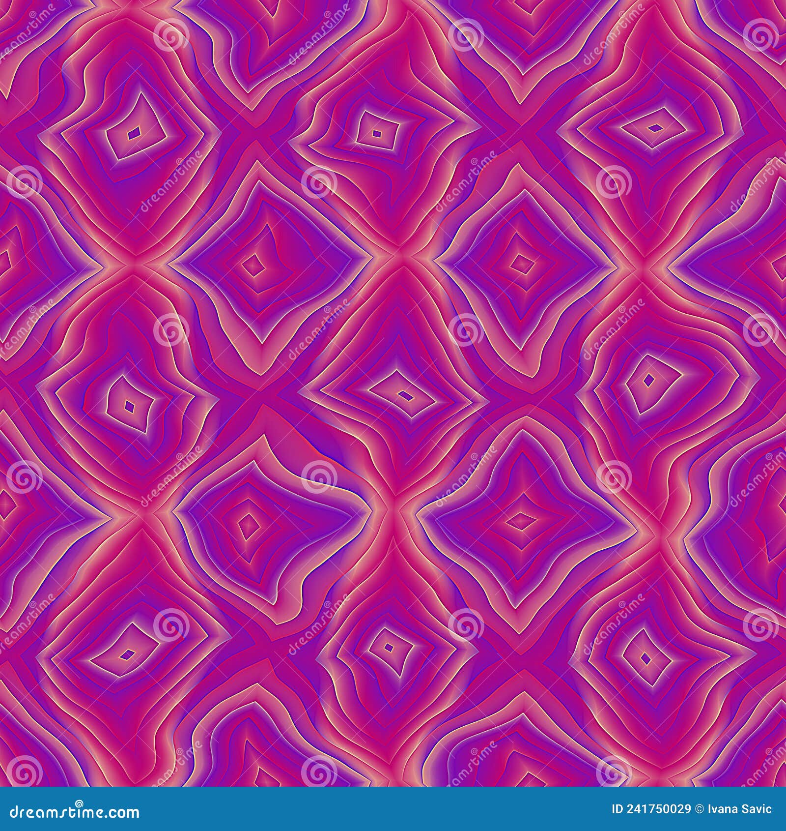 Seamless Purple Violet Red Patterns Fractal. Psychedelic Texture of ...