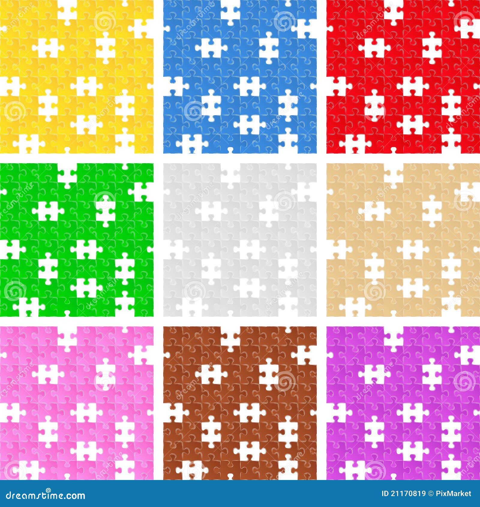 Seamless Puzzle Backgrounds Stock Vector - Illustration of puzzle ...