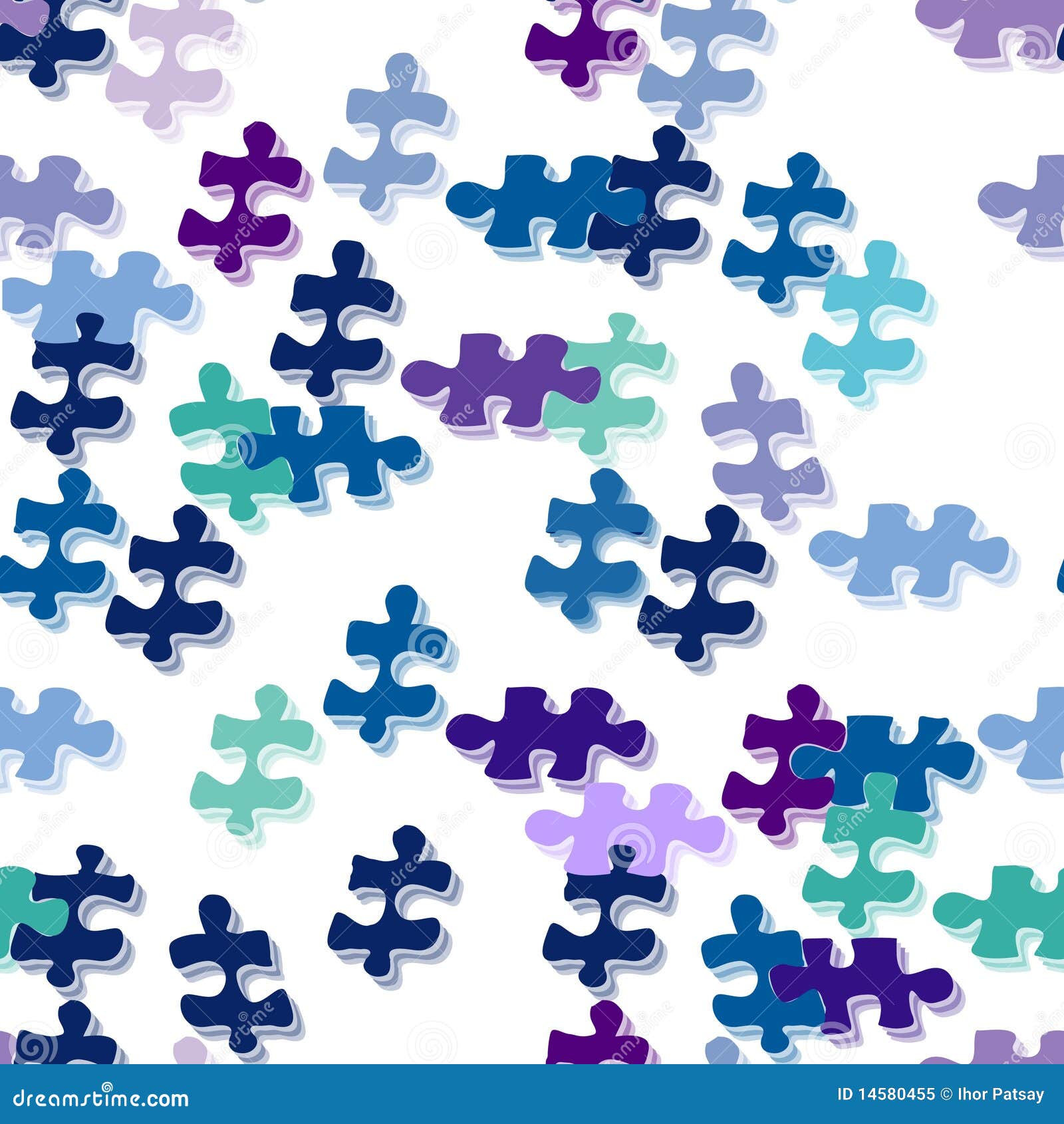 Seamless puzzle pattern stock vector. Illustration of creativity - 14580455